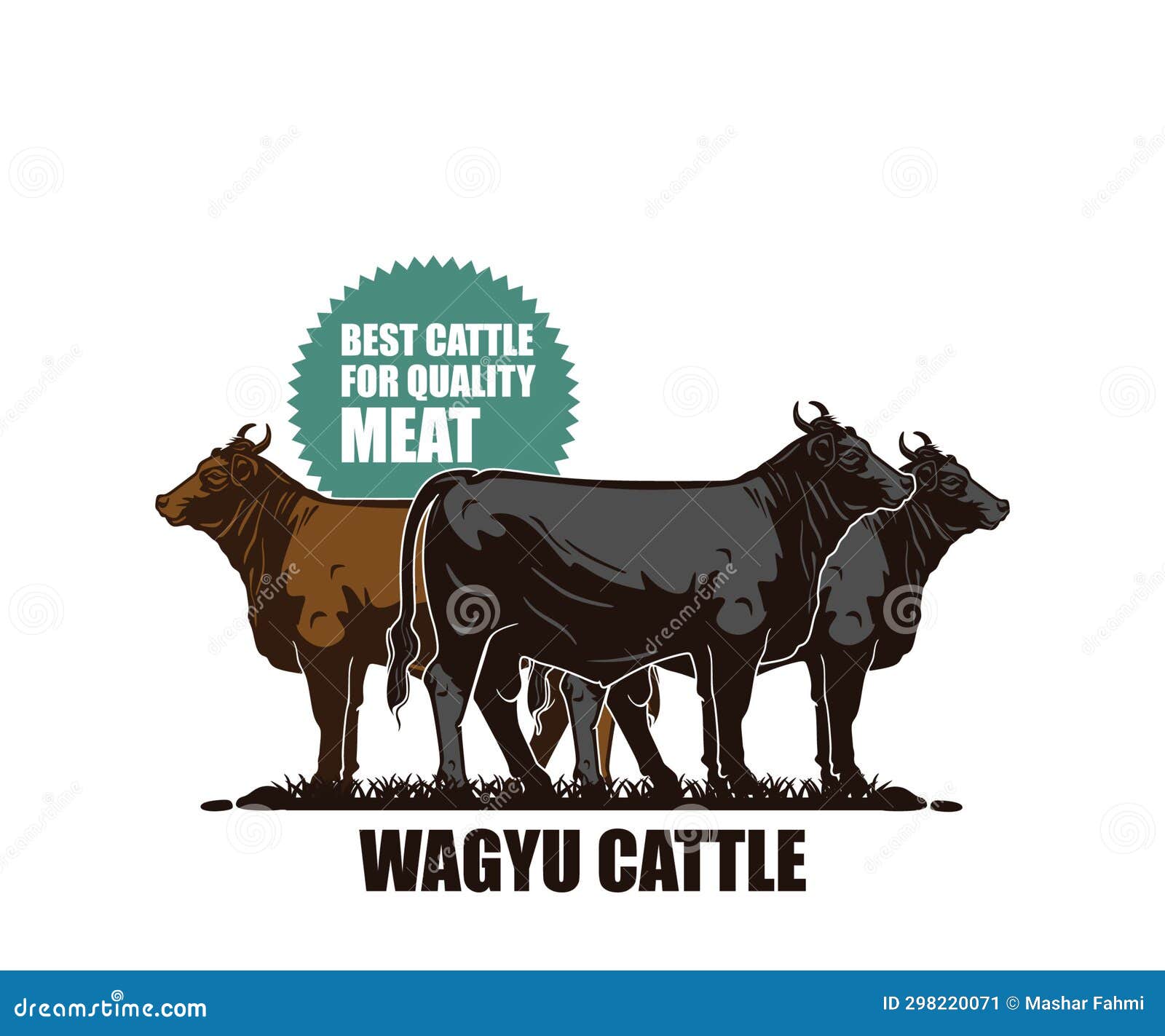 WAGYU JAPAN COW BREEDER LOGO Stock Vector - Illustration of ...