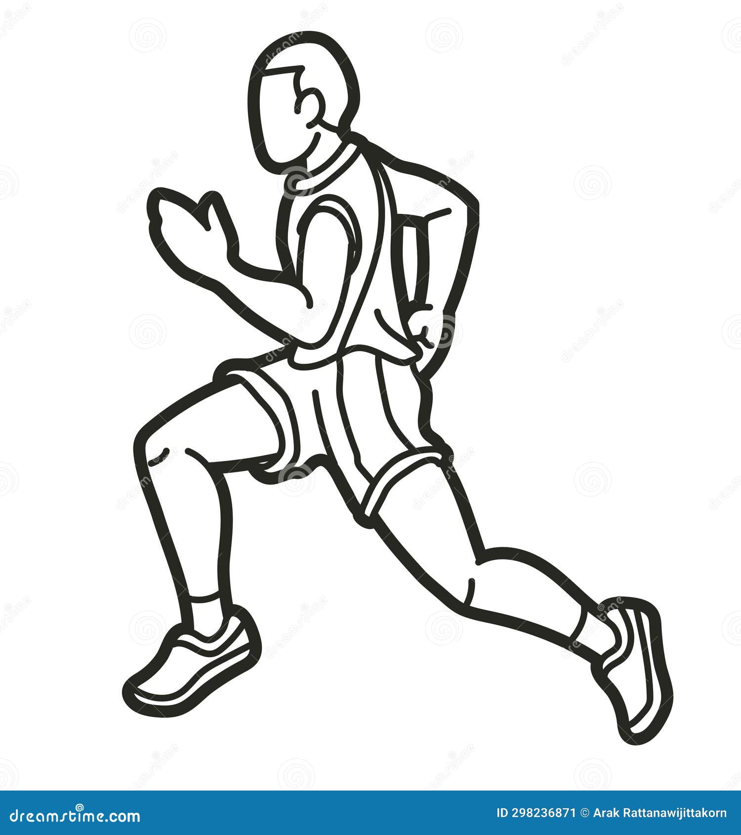 Running Action Movement Marathon Runner a Man Start Running Cartoon ...