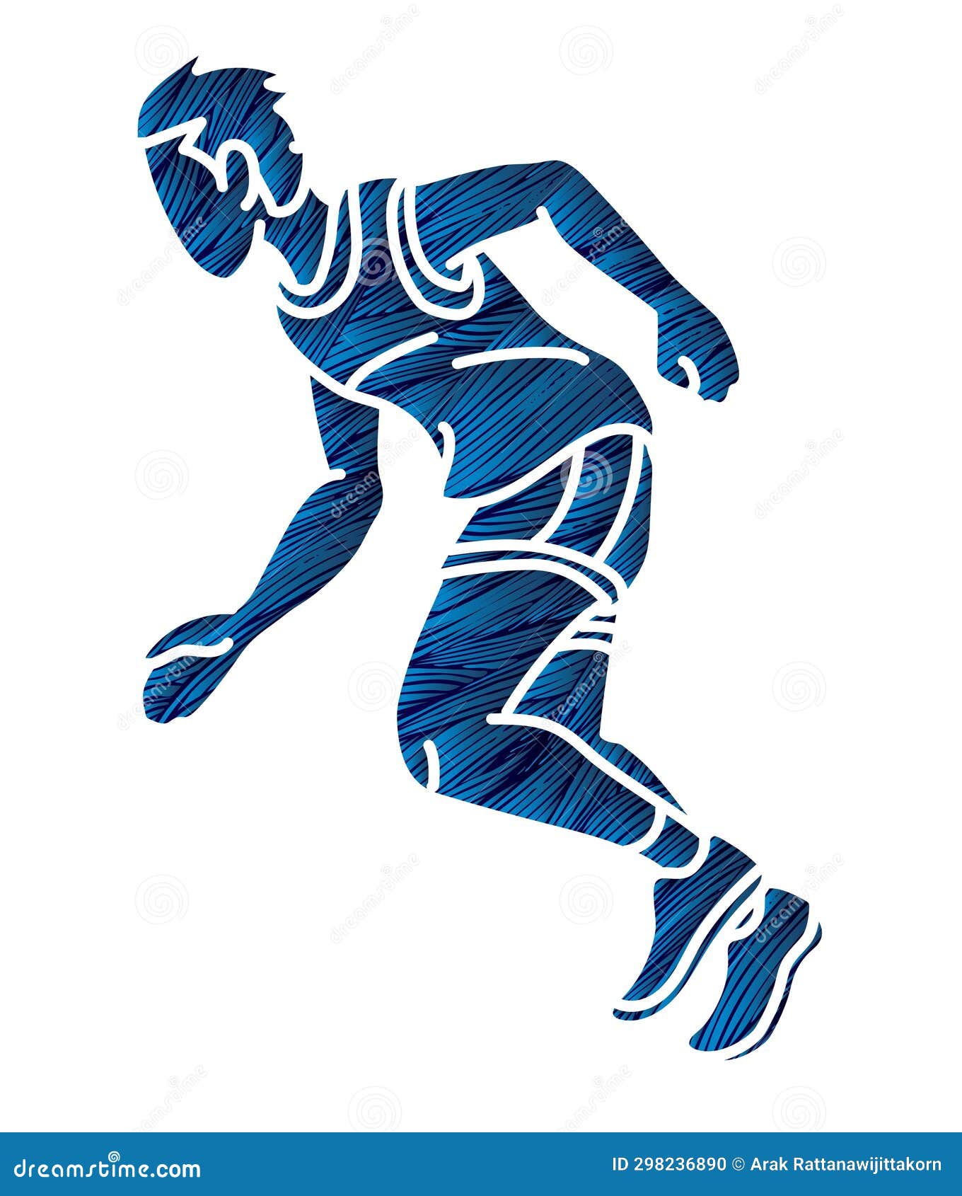 Running Action Movement Marathon Runner a Man Start Running Cartoon ...
