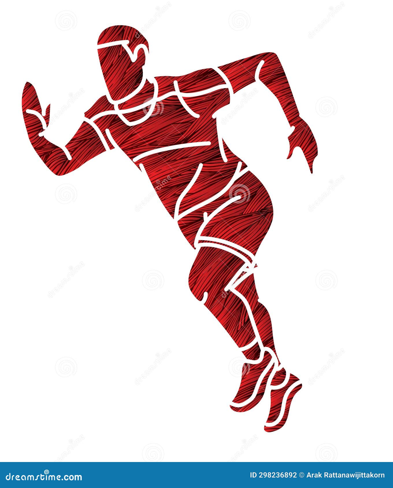 Running Action Movement Marathon Runner a Man Start Running Cartoon ...