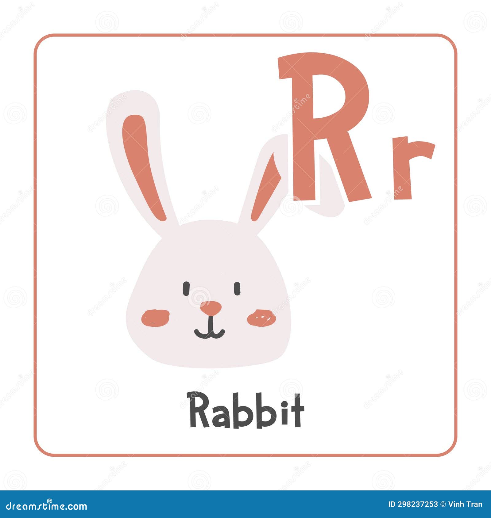 Rabbit Clipart. Rabbit Vector Illustration Cartoon Flat Style. Animals ...