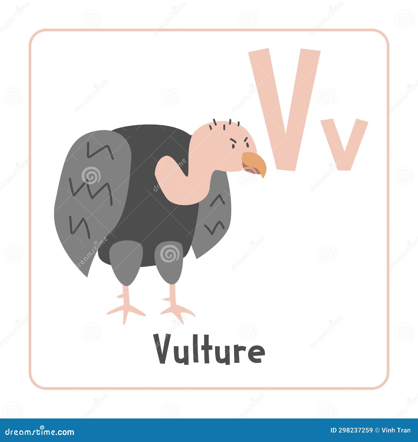 Vulture Clipart. Vulture Vector Illustration Cartoon Flat Style ...