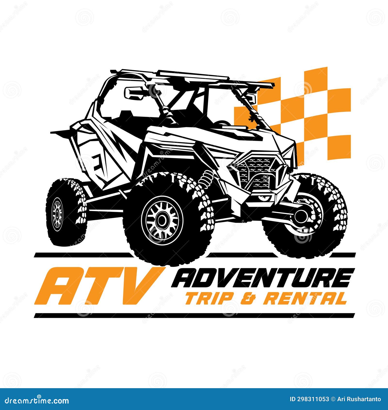 Extreme Buggy ATV Adventure Vector Illustration Stock Vector ...