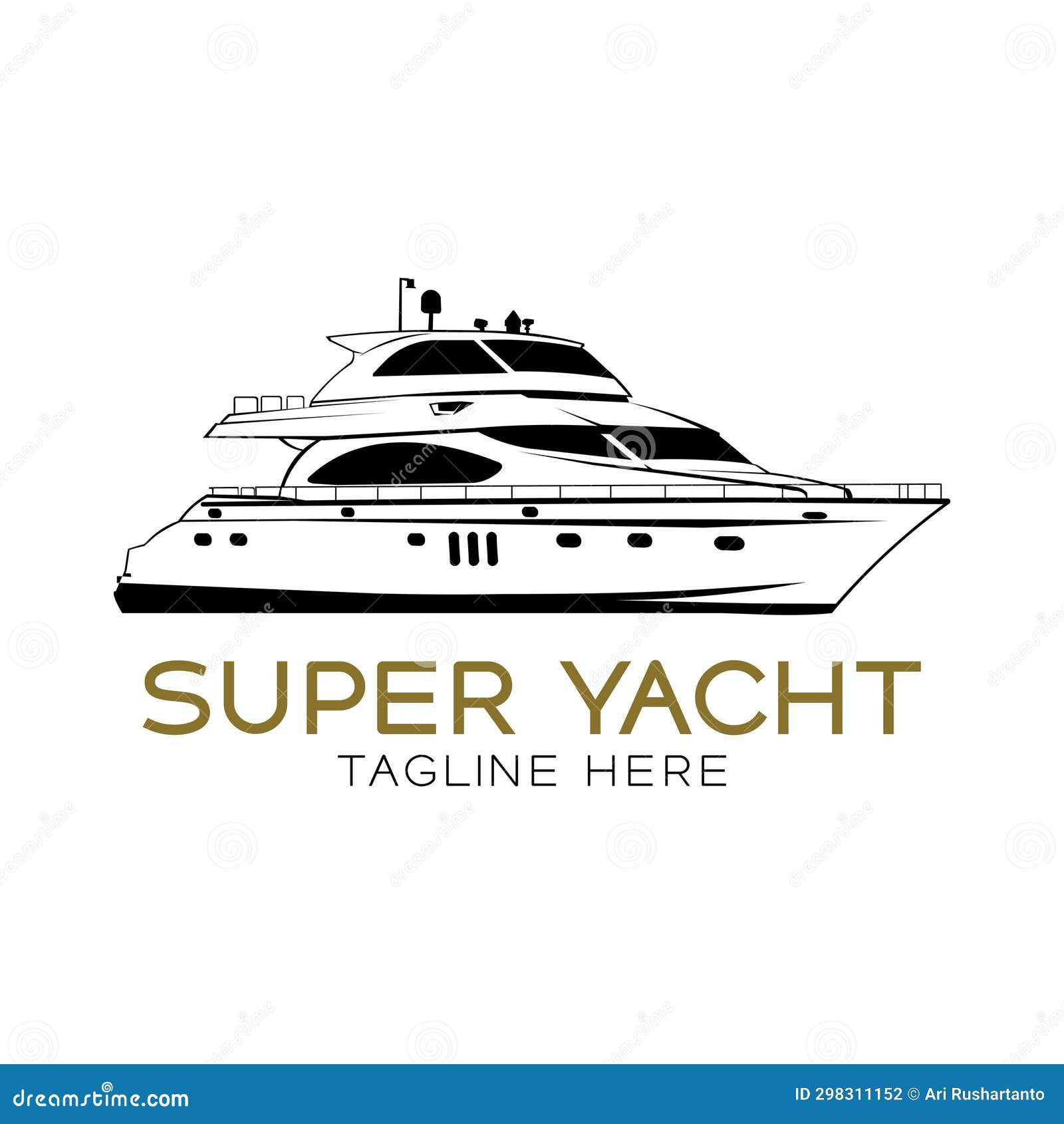 Luxury Yacht Logo Logo Design Stock Vector - Illustration of print ...