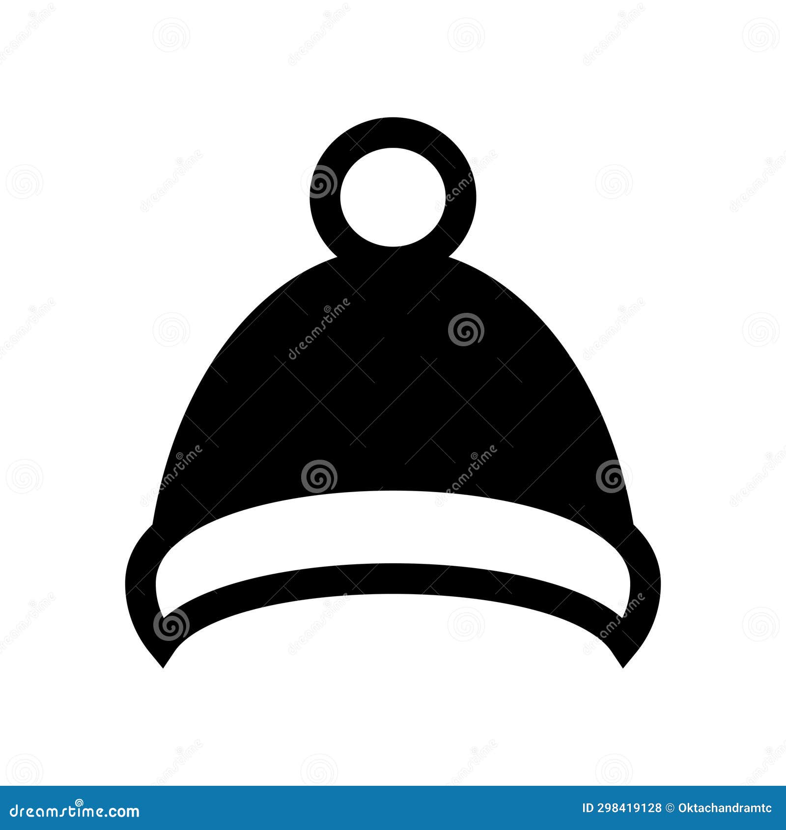 Winter Hat Icon on White Background. Flat Style. Vector Illustration ...