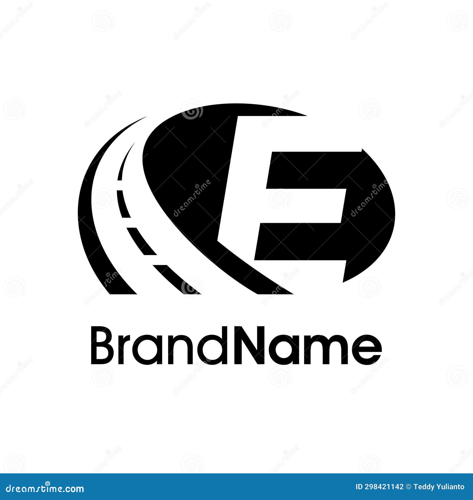 Modern Initial E Road Logo stock vector. Illustration of letter - 298421142
