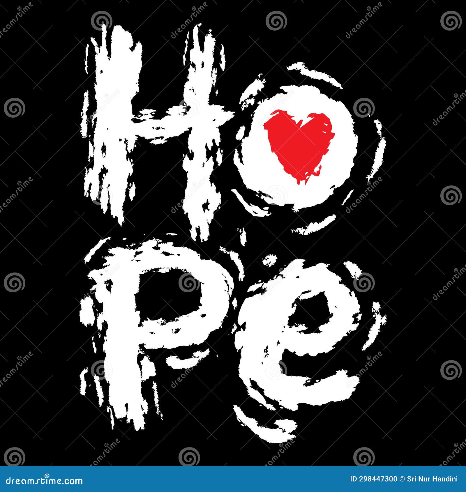 Hope. Vector of Calligraphic Letters with Hearts Stock Illustration ...