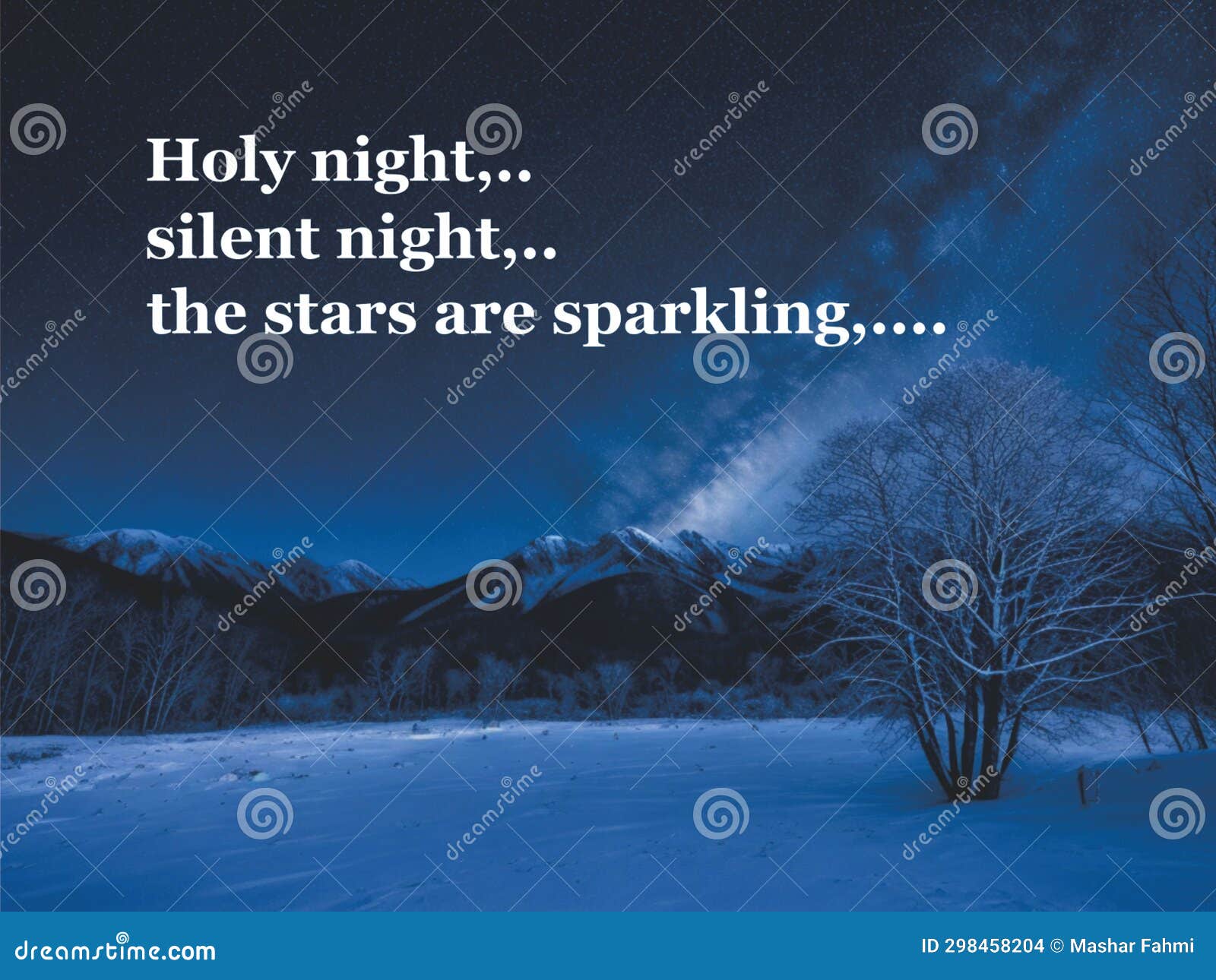 Beautiful Scenery with a Christmas Feel in December Stock Illustration ...