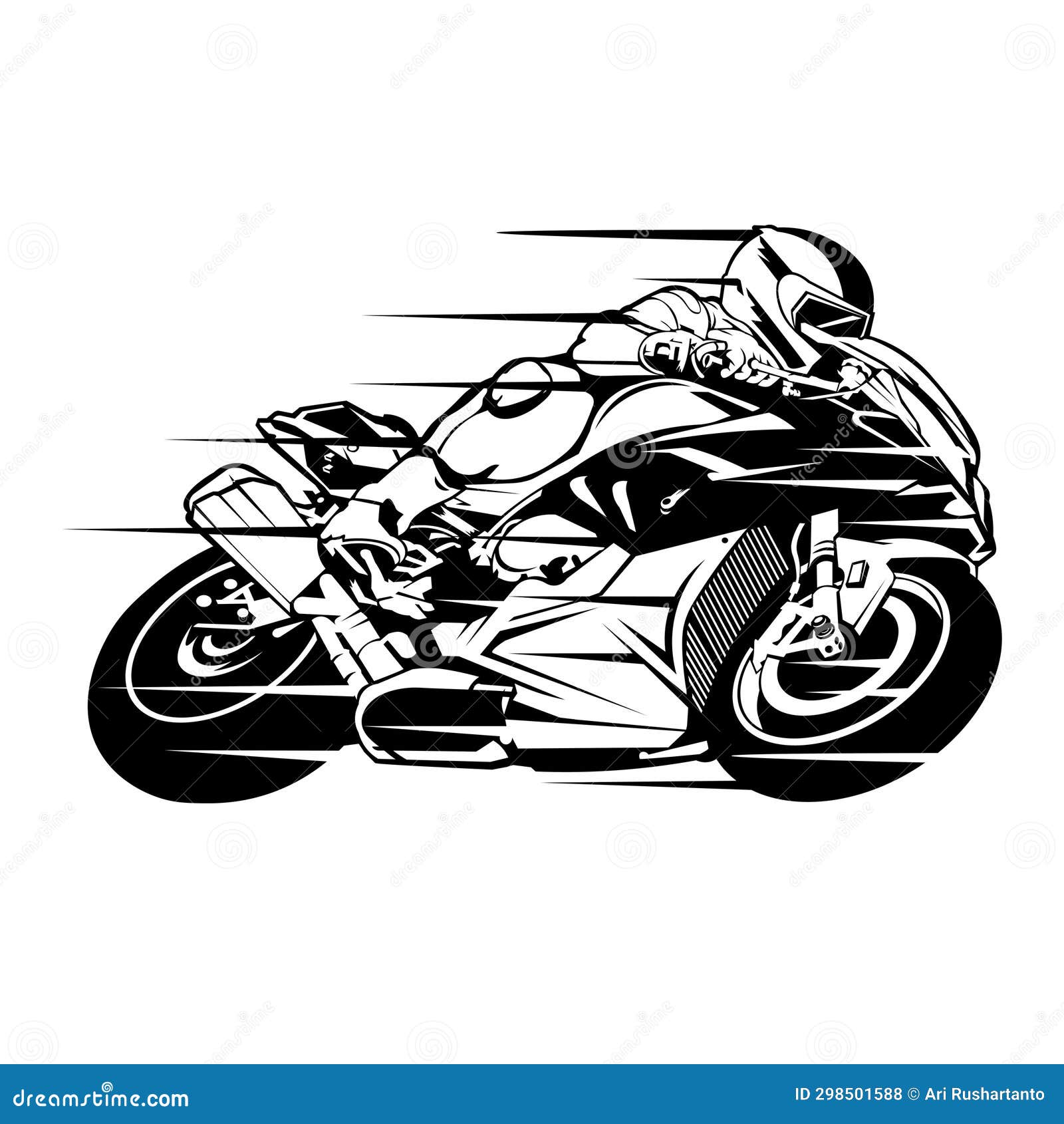 Motorbike Race Logo Design Vector Illustration Stock Vector ...