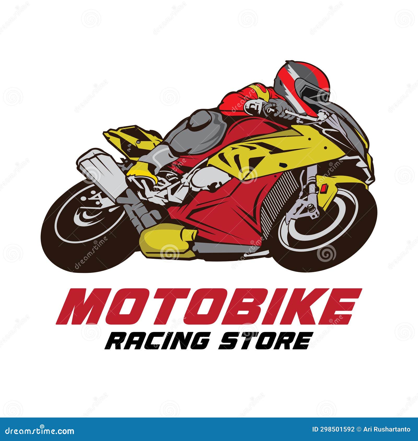 Motorbike Race Logo Design Vector Illustration Stock Vector ...