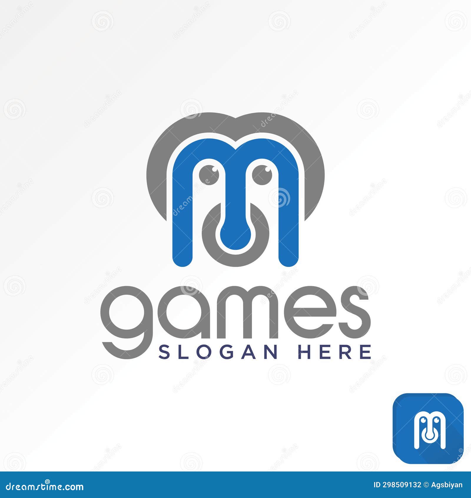 Unique Initial Letter M Font Love Animal Face. Related To Monogram ...