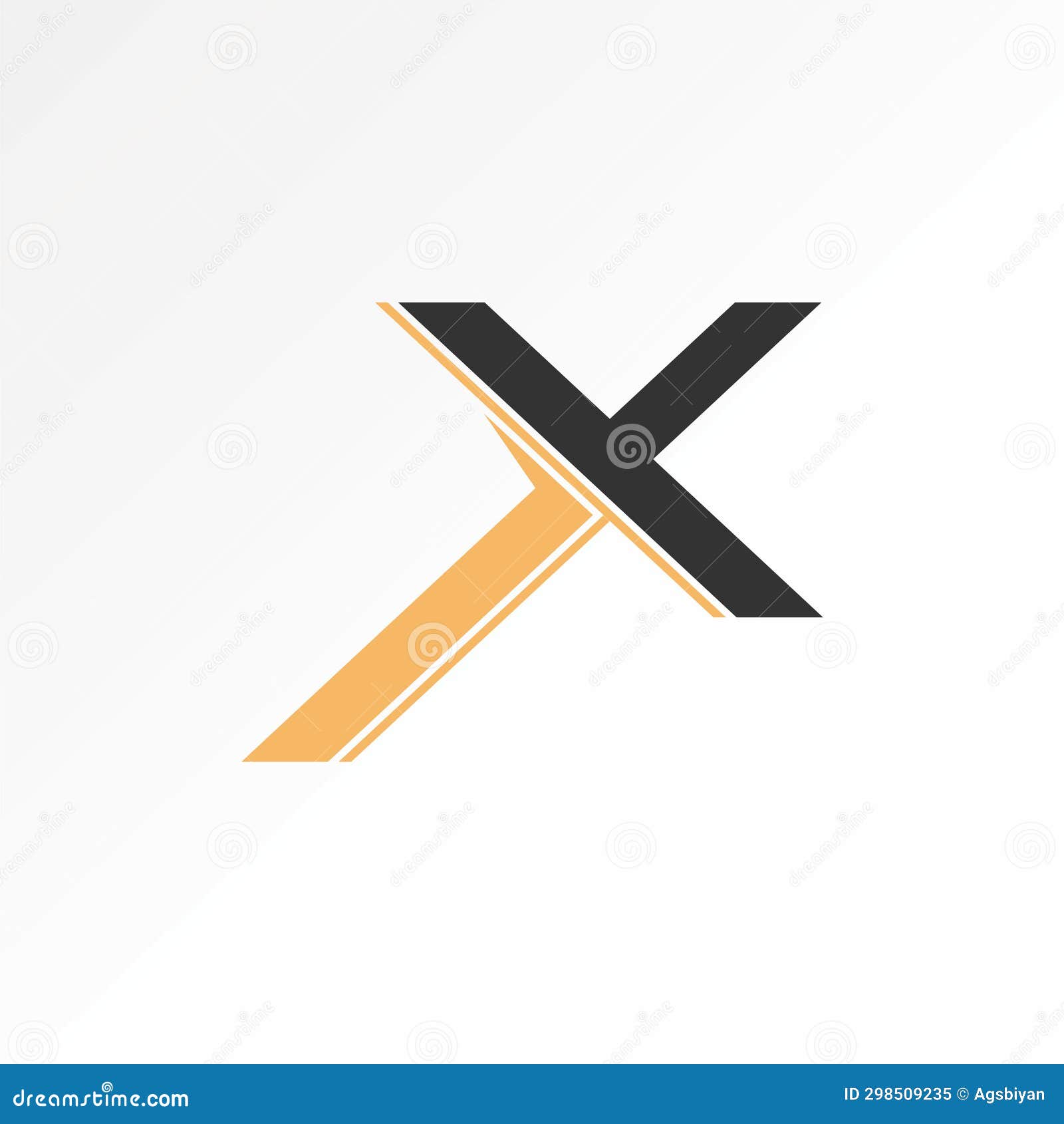 Unique Simple Initial Letter X Font with Line Cutting. Related Monogram ...