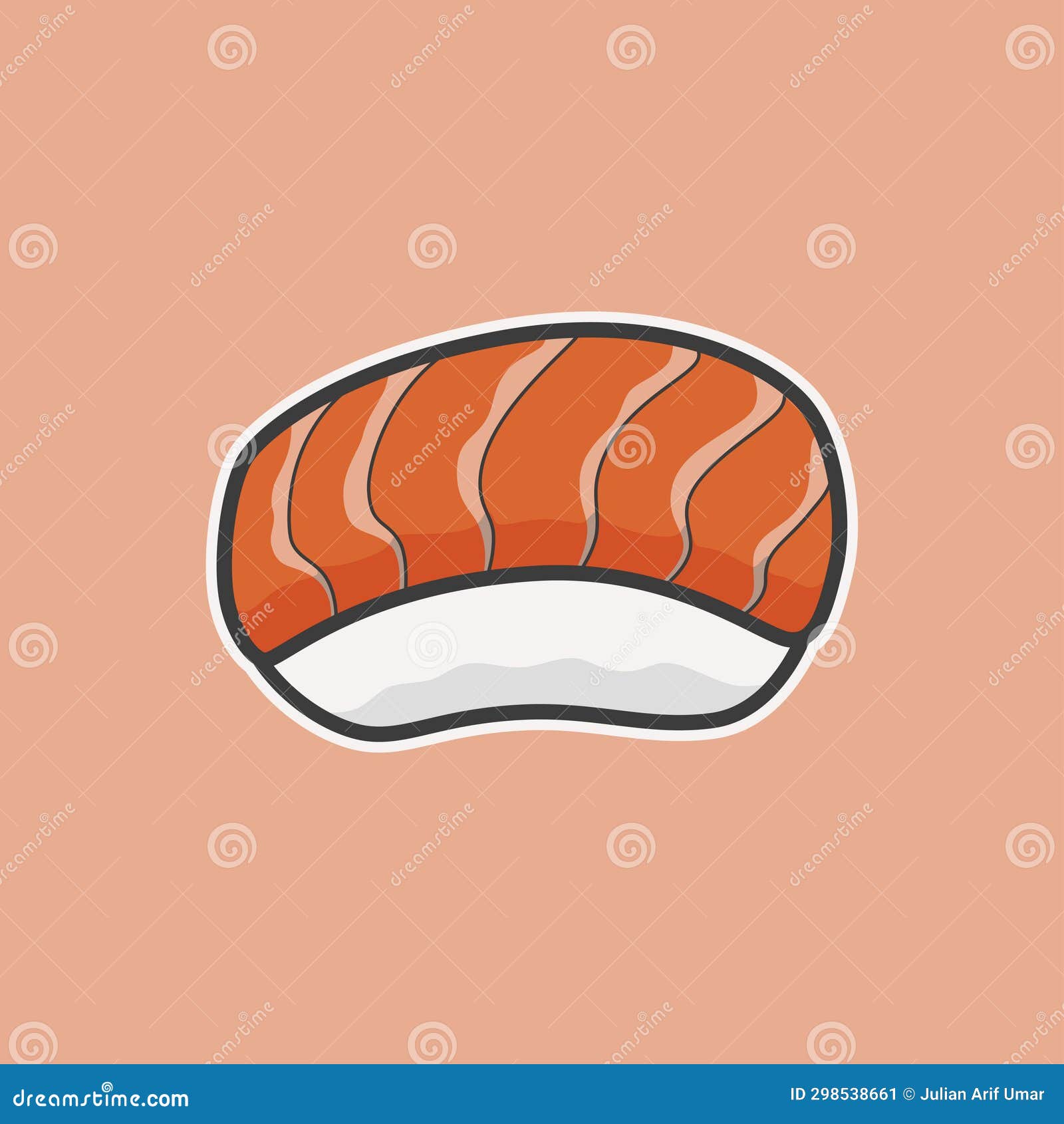 Cute sushi vector art stock illustration. Illustration of vector ...