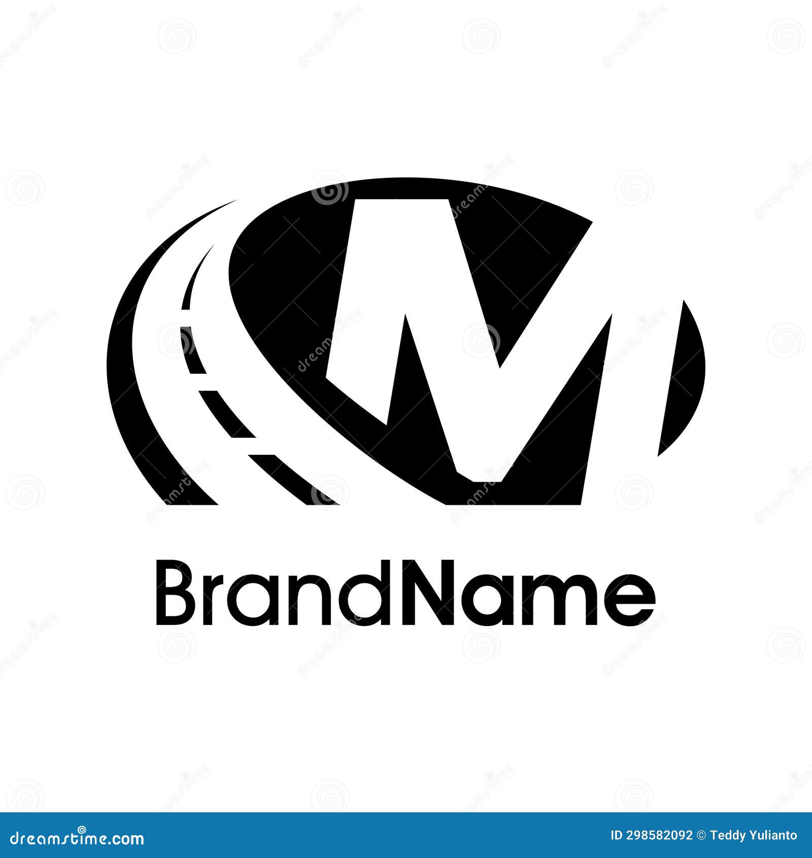 Modern Initial M Road Logo stock vector. Illustration of glyph - 298582092