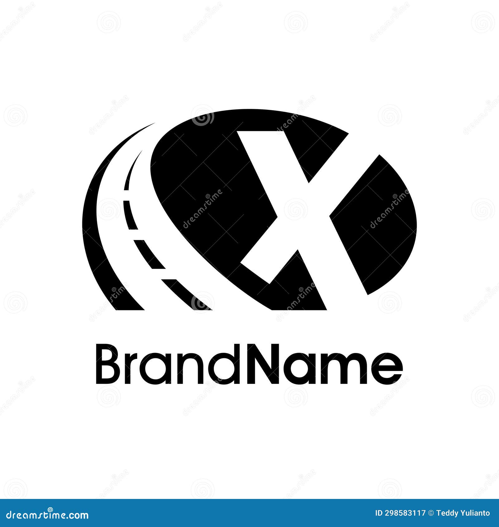 Modern Initial X Road Logo stock vector. Illustration of monogram ...