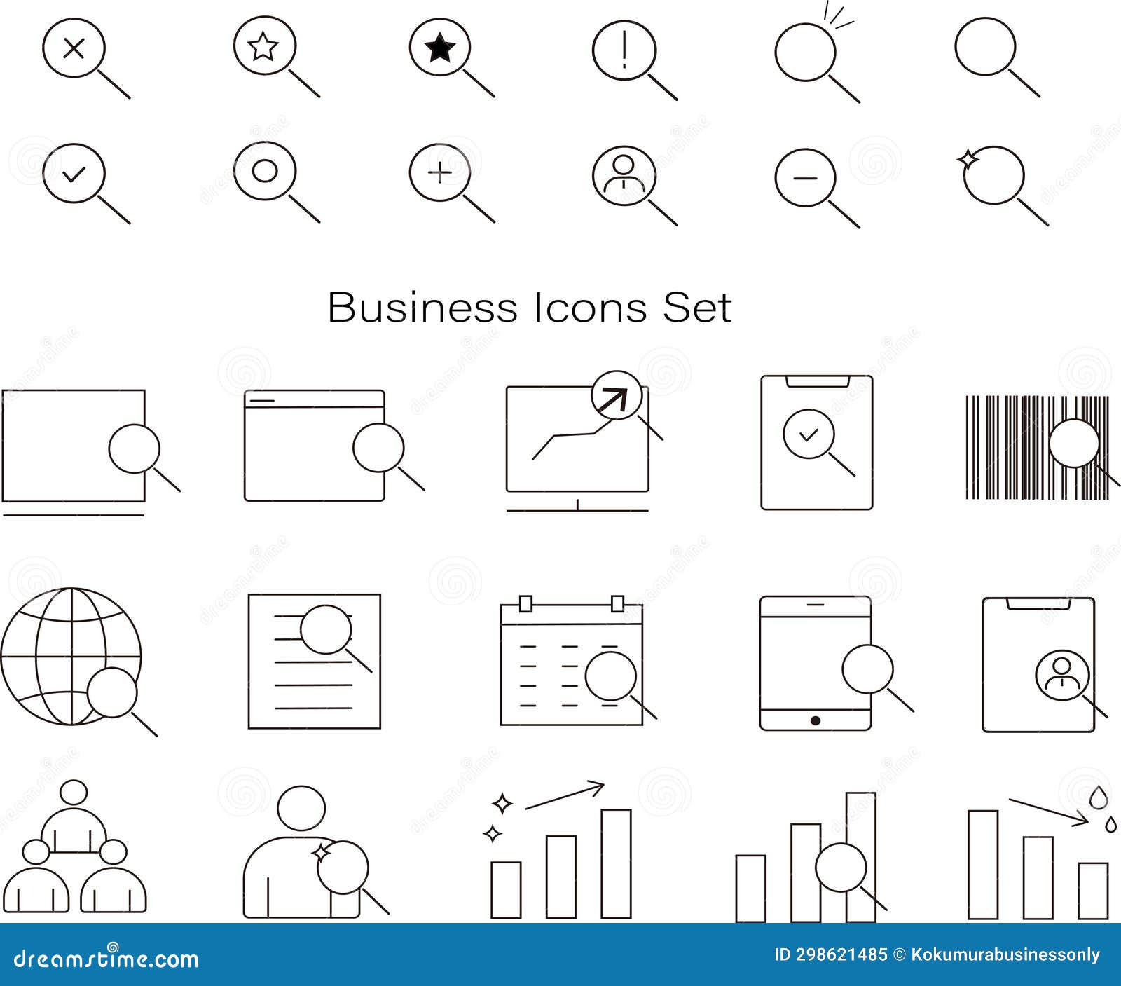 Business Icons Set - Black Outline- Simple and Understandable Icons Set ...
