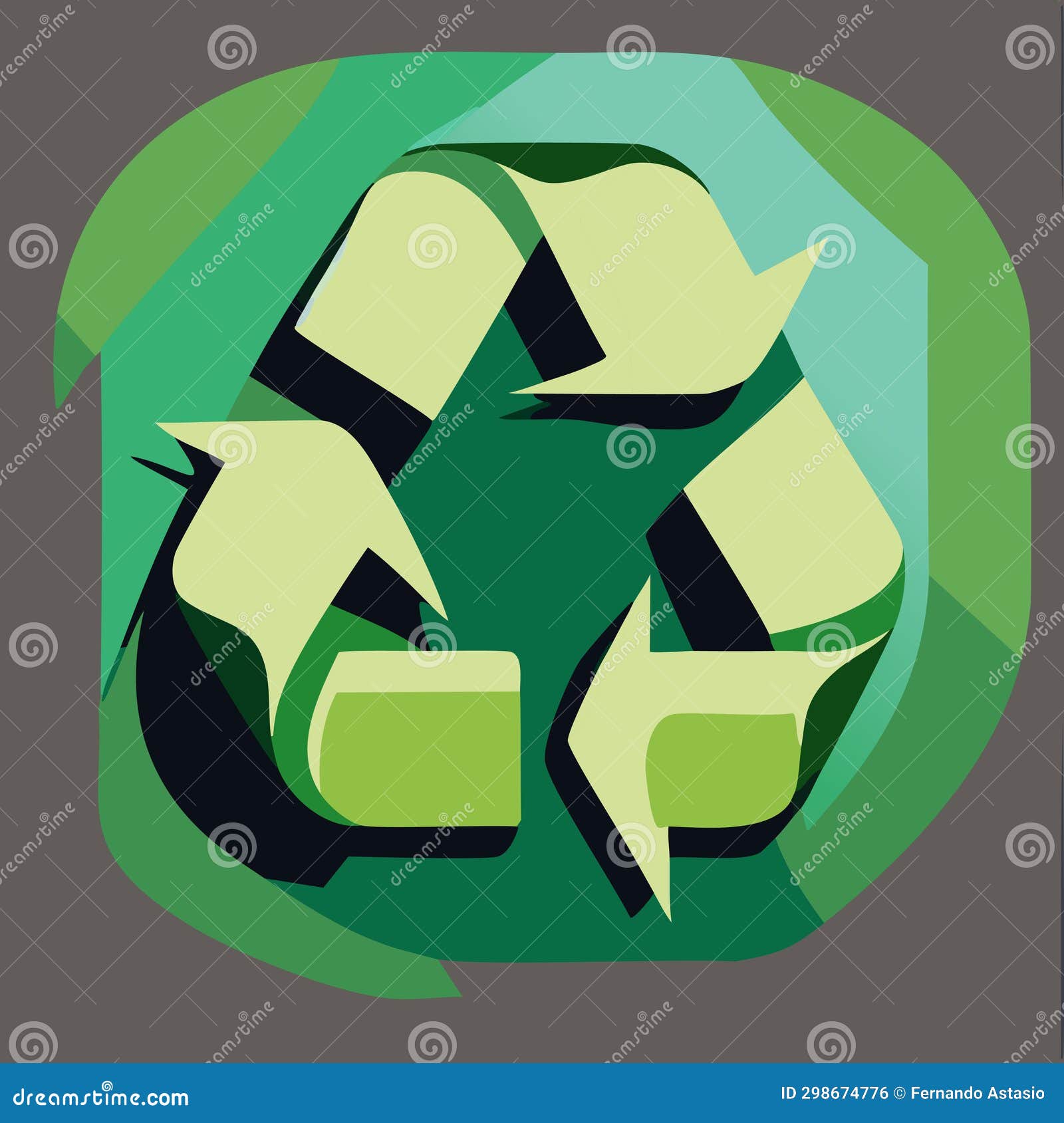 Recycle Logo. Recycling. Logo. Icon. Green Recycle Logo. Square Design ...
