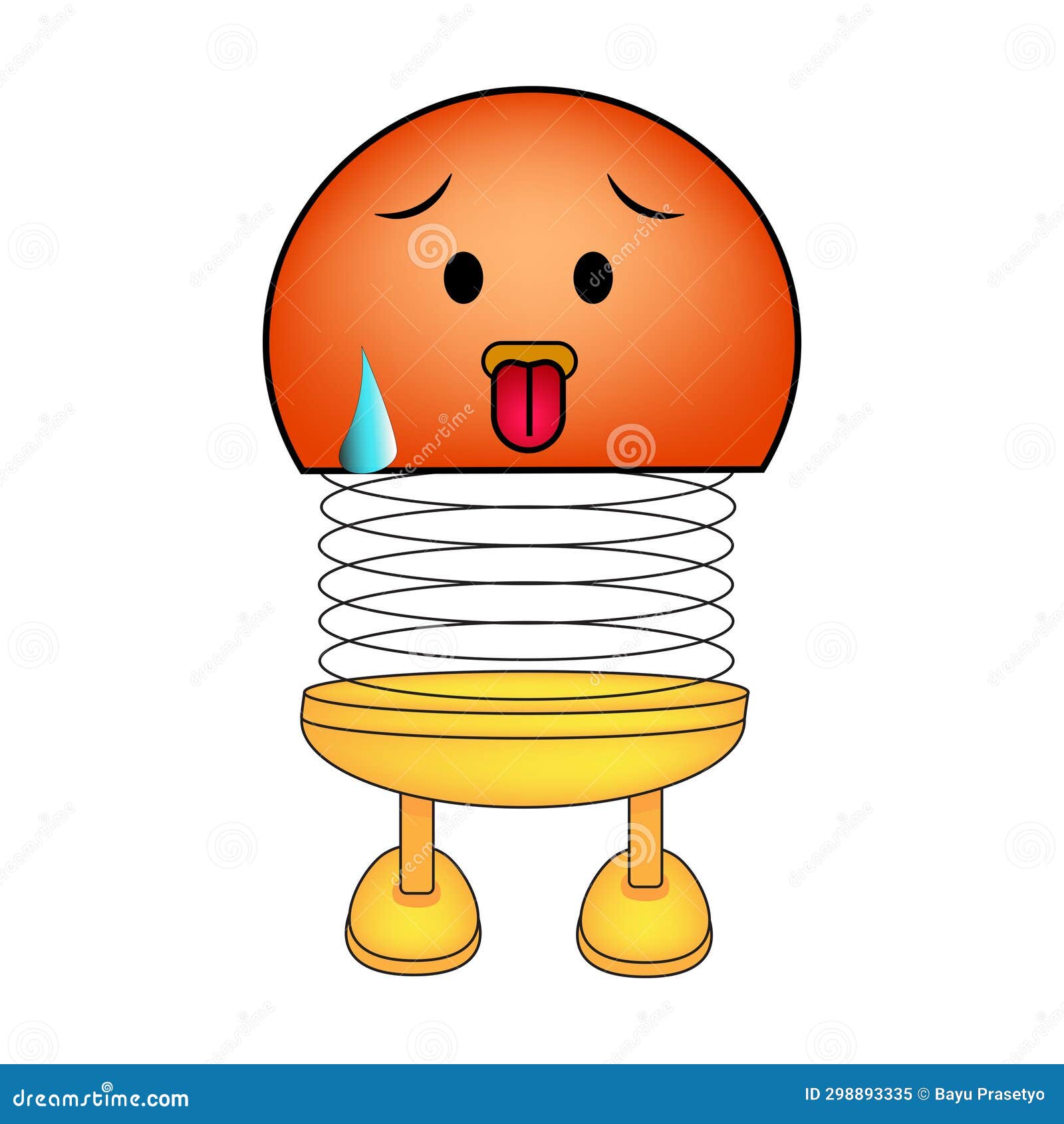 Exhausted Emoticon Smiley Vector Illustration | CartoonDealer.com #46948930