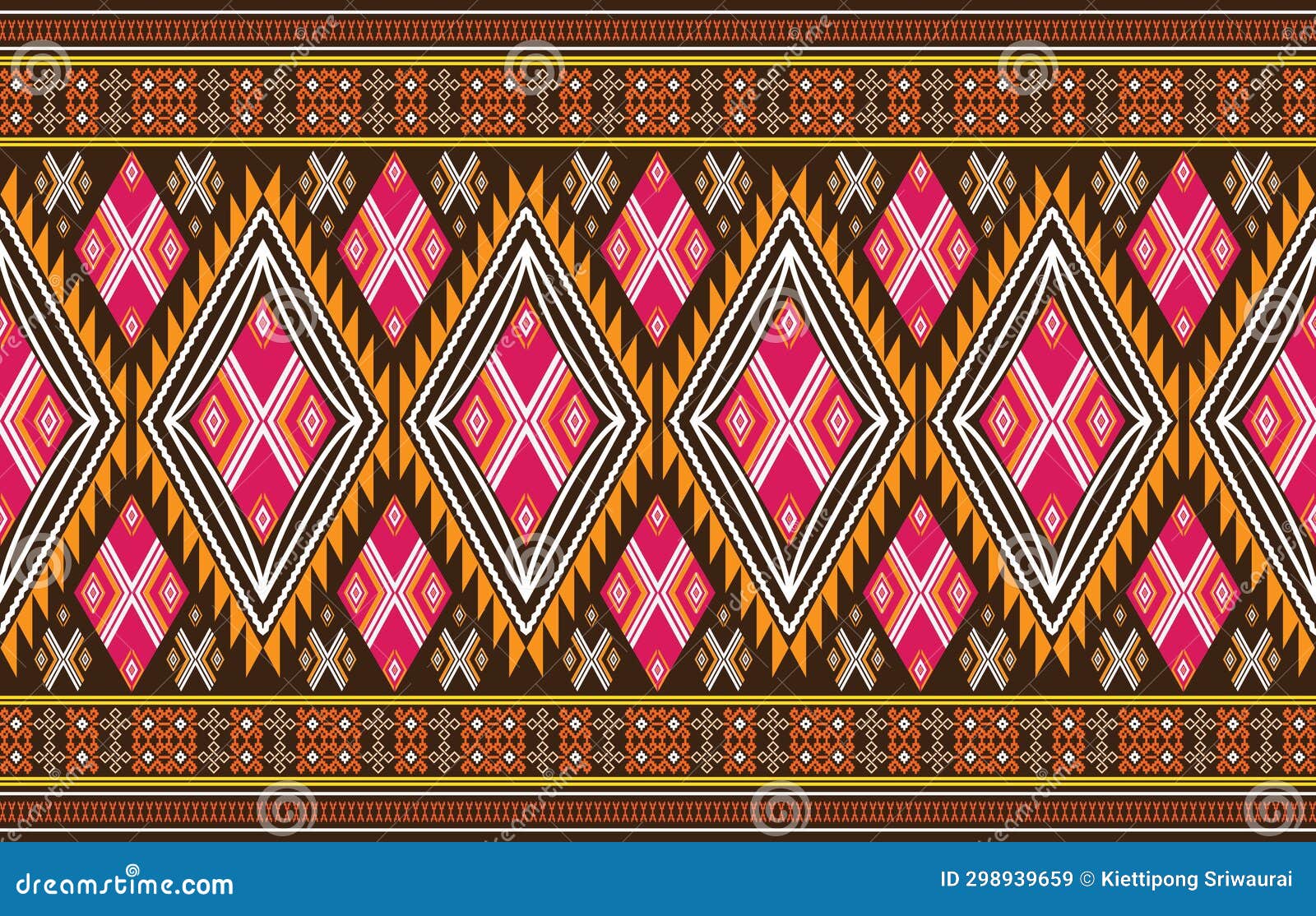 Tribal Ethnic Themes Geometric Seamless Background with a Peruvian ...