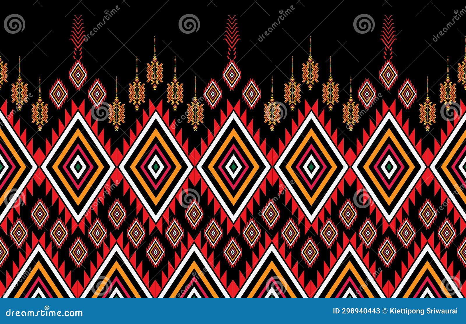 Tribal Ethnic Themes Geometric Seamless Background with a Peruvian ...