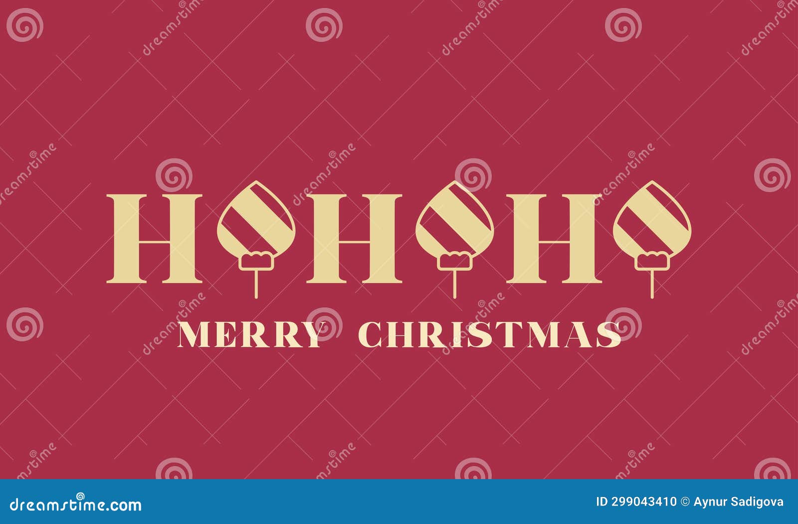 Hohoho - Greeting Hand-lettering Calligraphic Design Card For Xmas ...