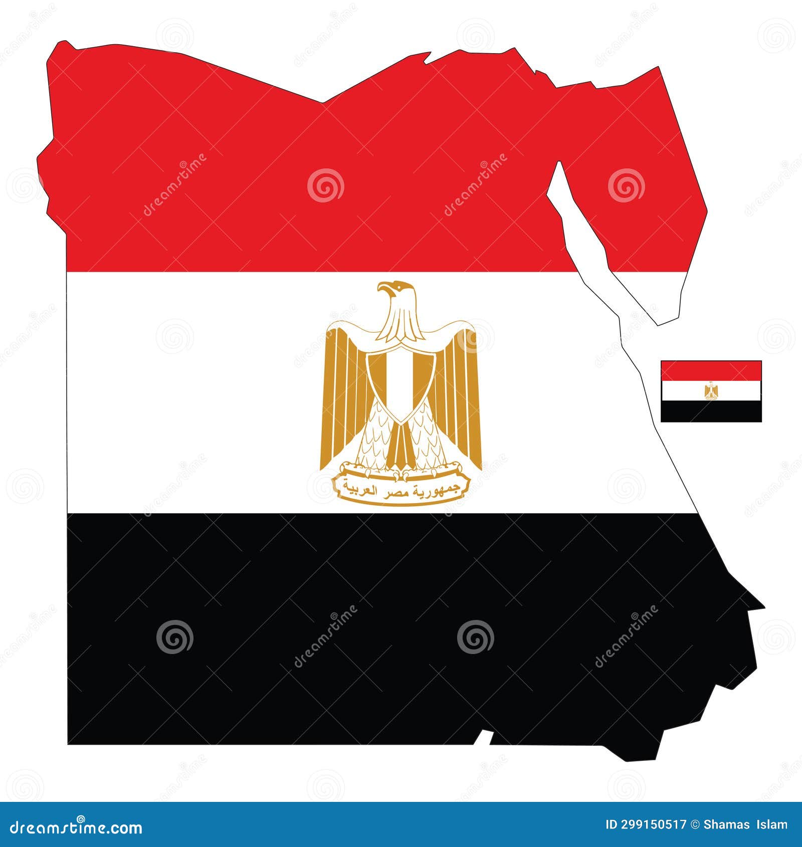 Egypt Map and Flag stock vector. Illustration of isolated - 299150517