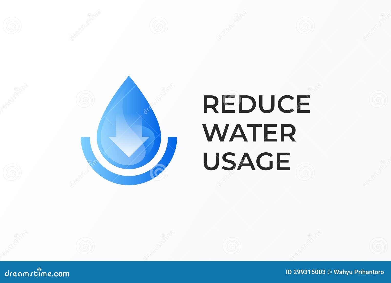 Reduce Water Usage Sustainable Nature Logo Stock Illustration ...