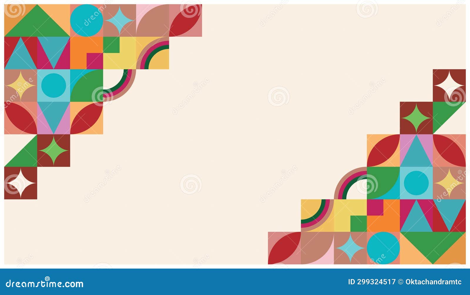 Abstract Background with Squares, Rectangles, Rhombus and Crosses ...