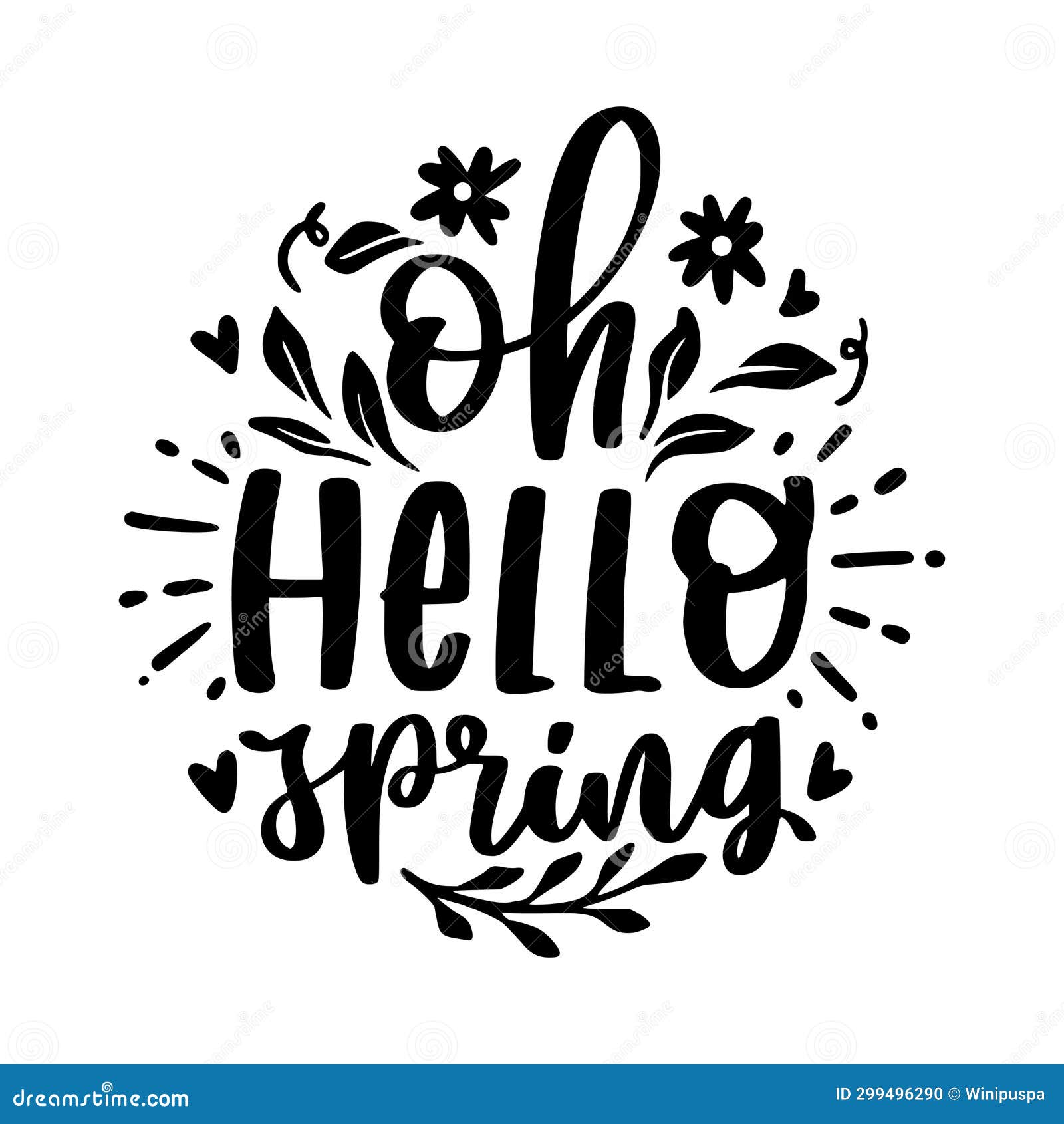 Spring Lettering Quotes for Printable Posters, Cards, Tote Bags, or T ...