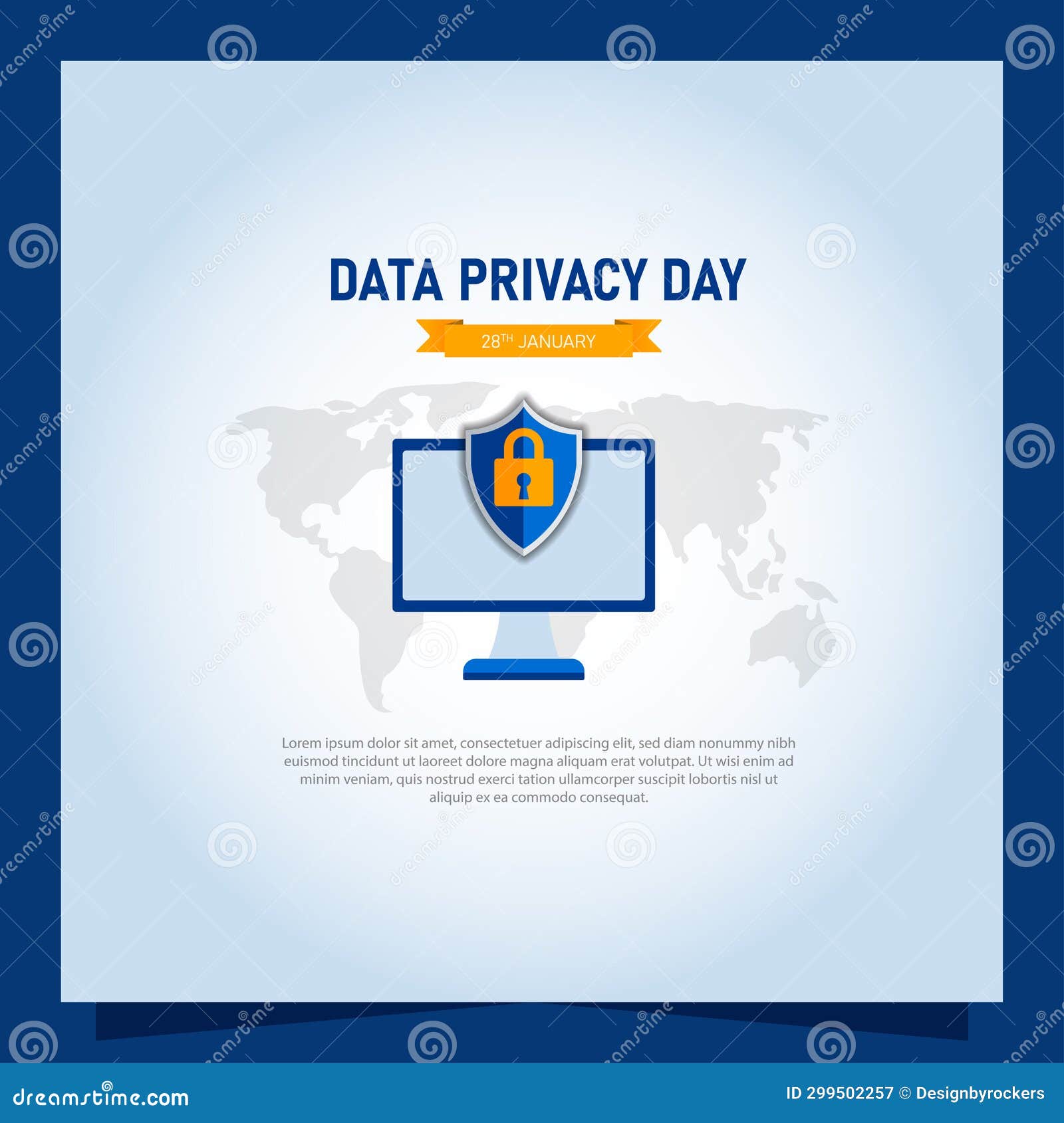 Data Privacy Day stock vector. Illustration of internet - 299502257