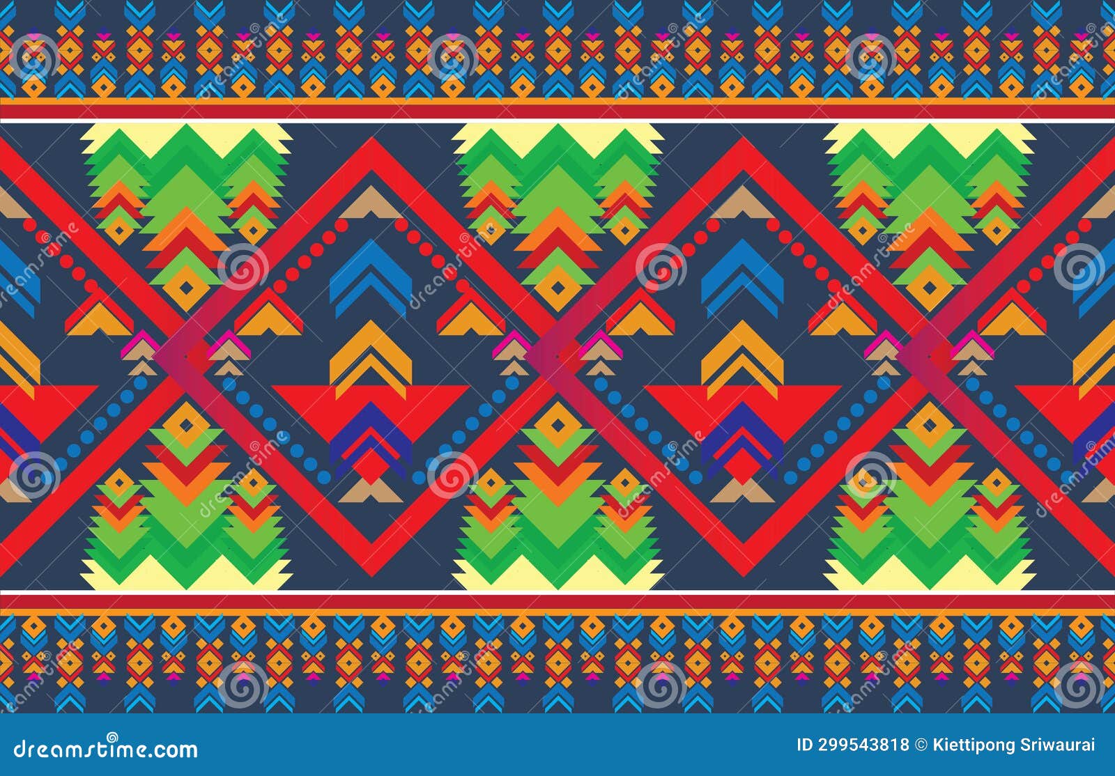 Aztec Motifs Vector Seamless Pattern Design. Background Illustration ...