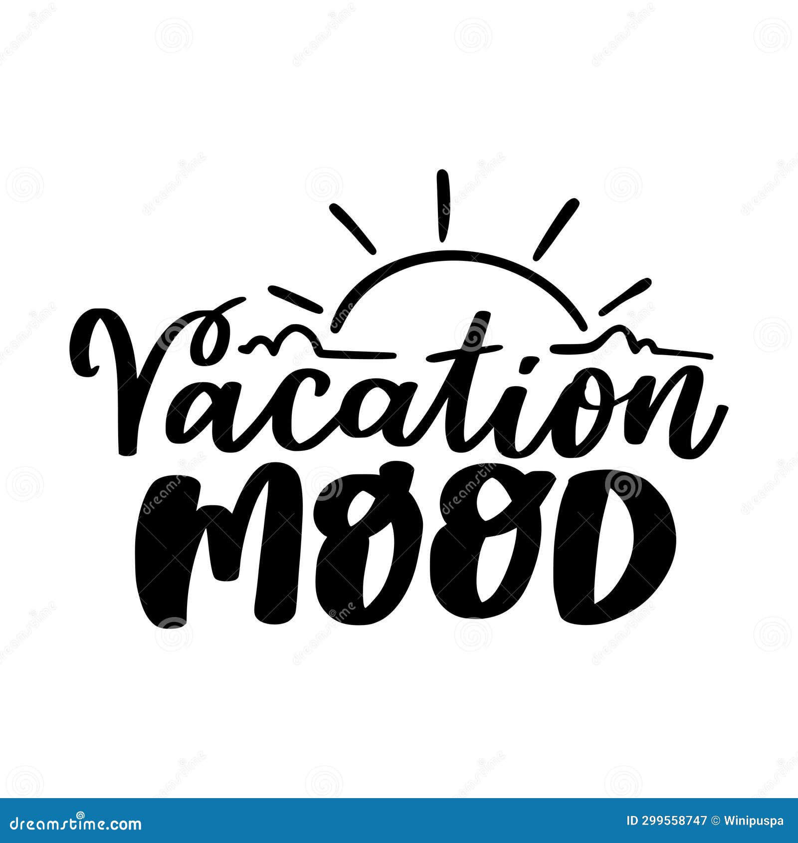 Summer Vacation and Trip Lettering Quotes Stock Vector - Illustration ...