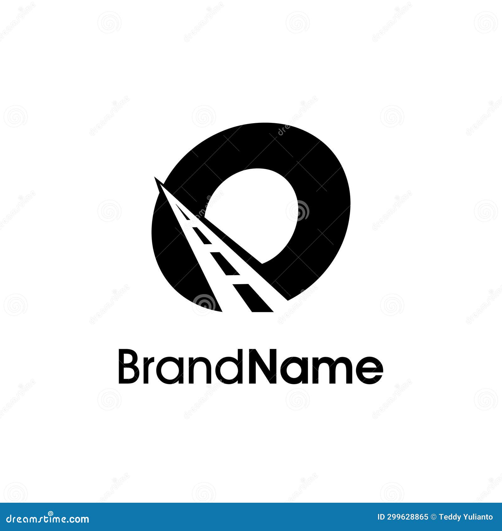 Minimalist Initial O Way Logo Stock Vector - Illustration of sign ...