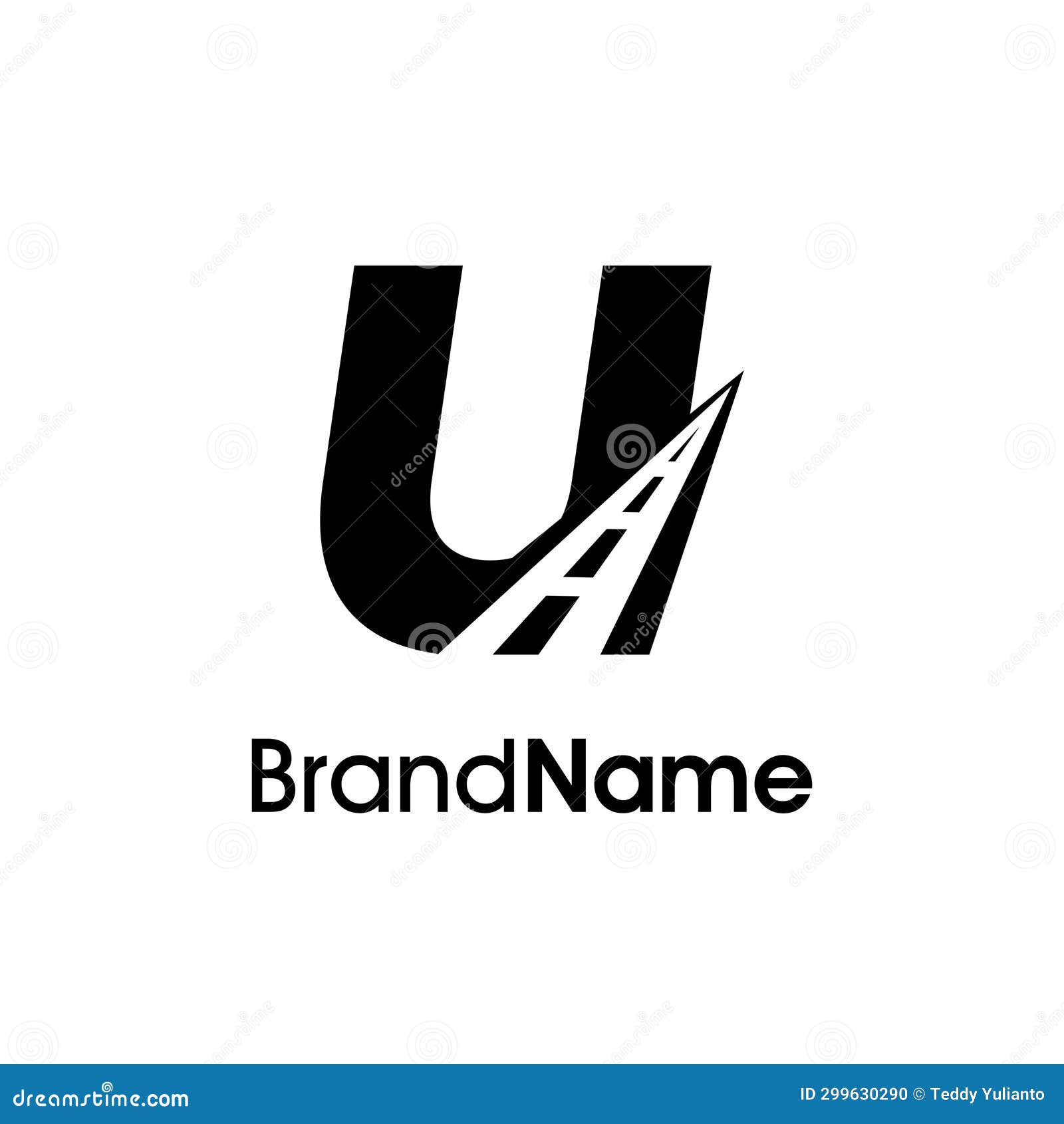 Minimalist Initial U Way Logo Stock Vector - Illustration of road, icon ...