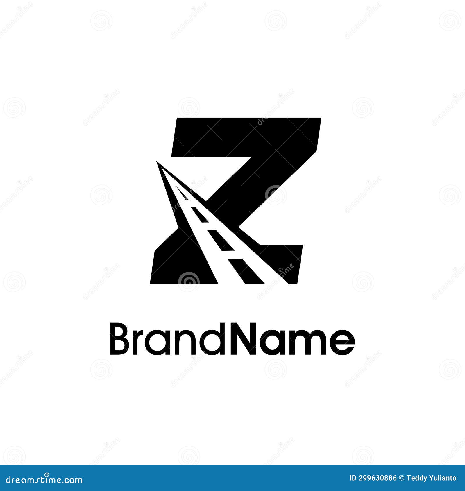 Minimalist Initial Z Way Logo Stock Vector - Illustration of isolated ...