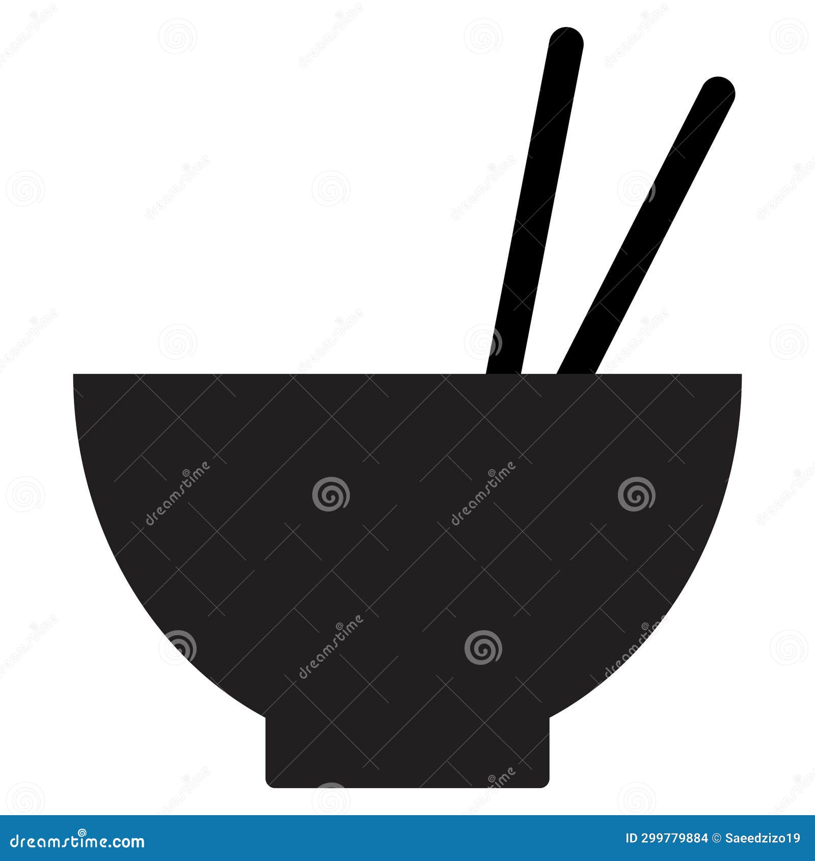 Chinese Food Icon . Chinese Bowl Icon with Chopstick Stock Vector ...