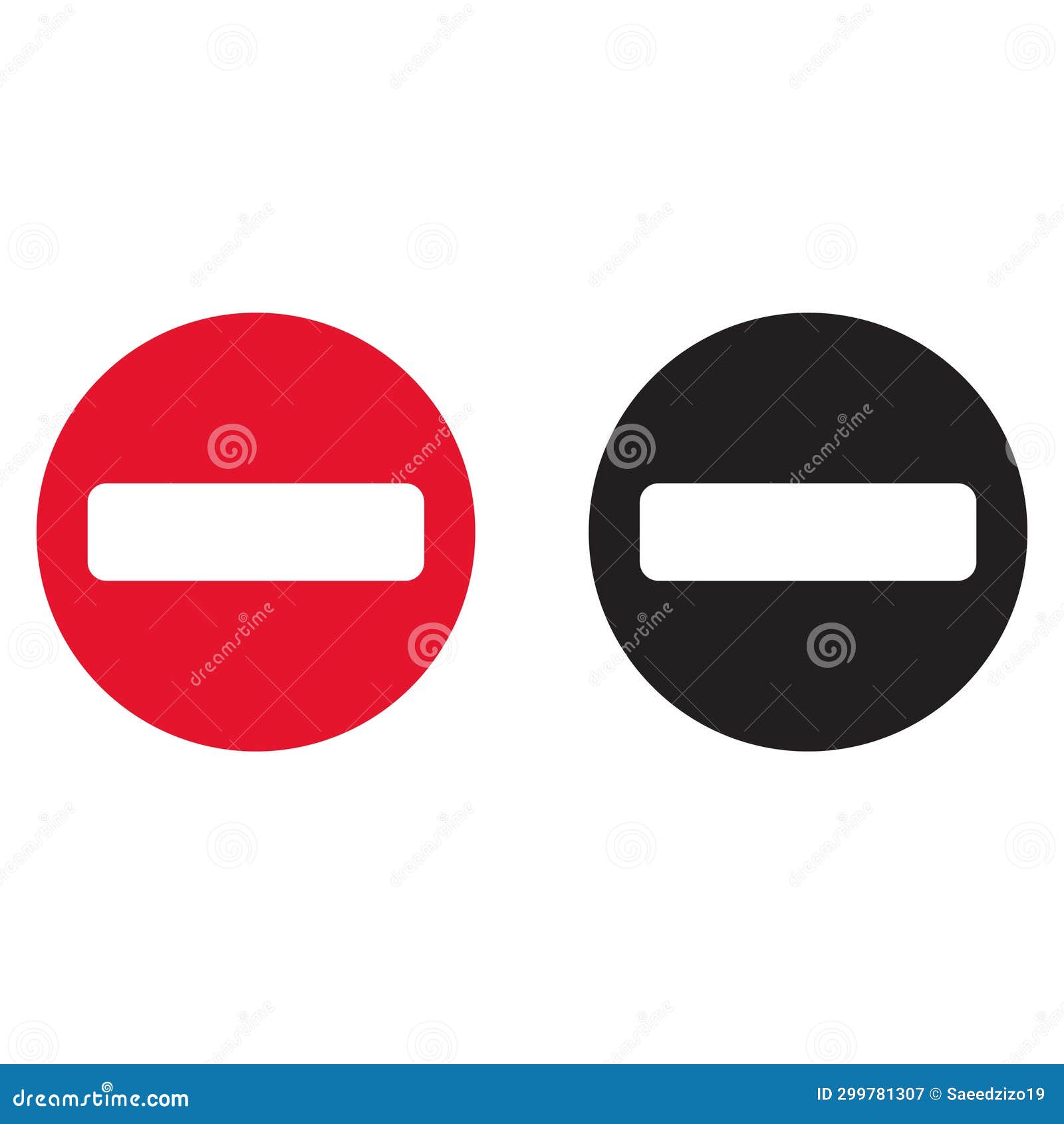 Do Not Enter Sign Icon Set in Red and Black Colors . Vector Stock ...
