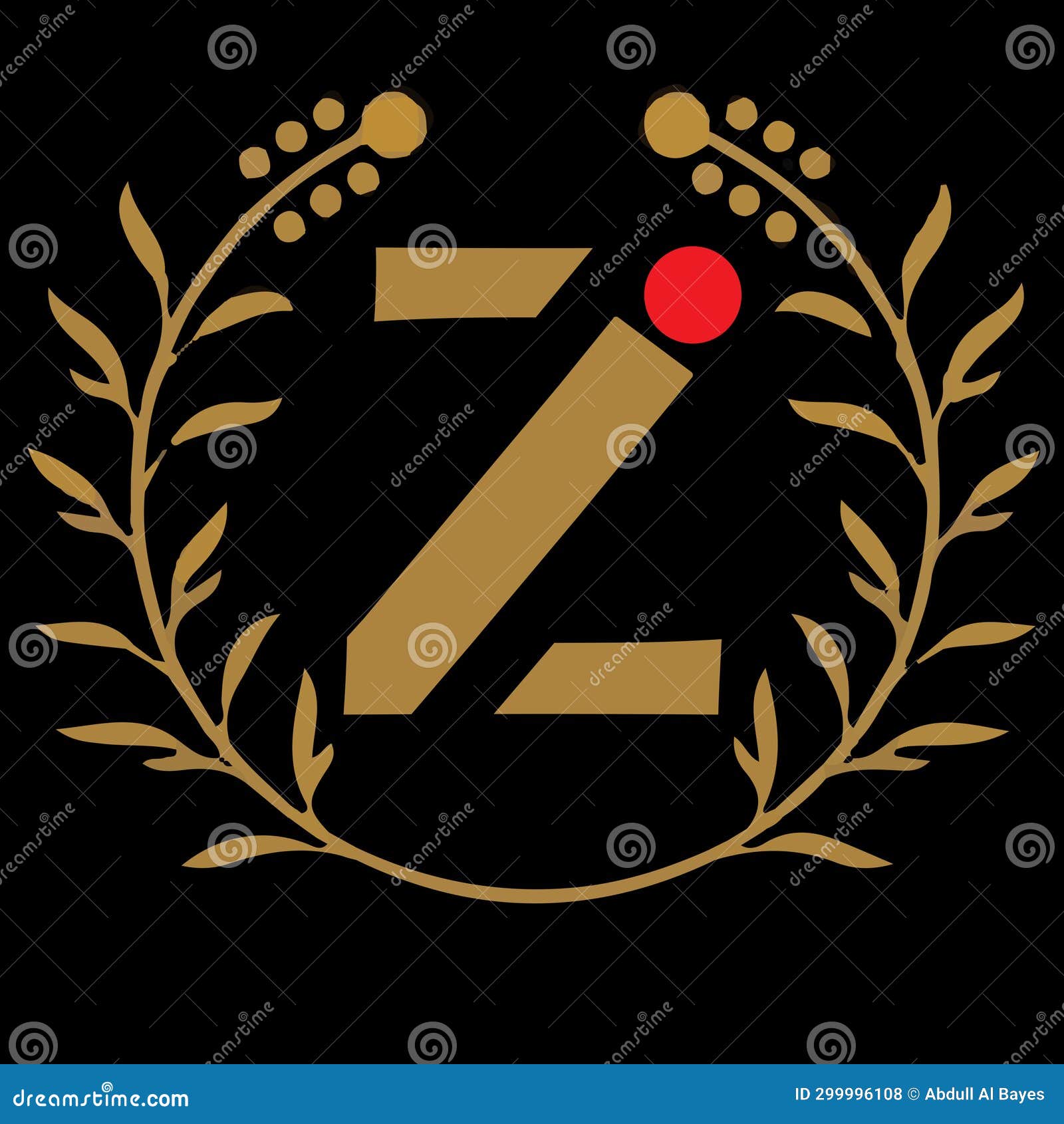 ZI Letter Branding Logo Design with a Leaf. Stock Illustration ...