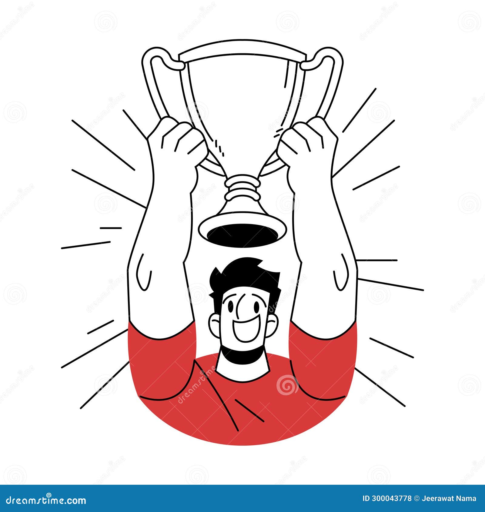 Soccer Players Celebrate Victory with Trophies Vector Cartoon ...