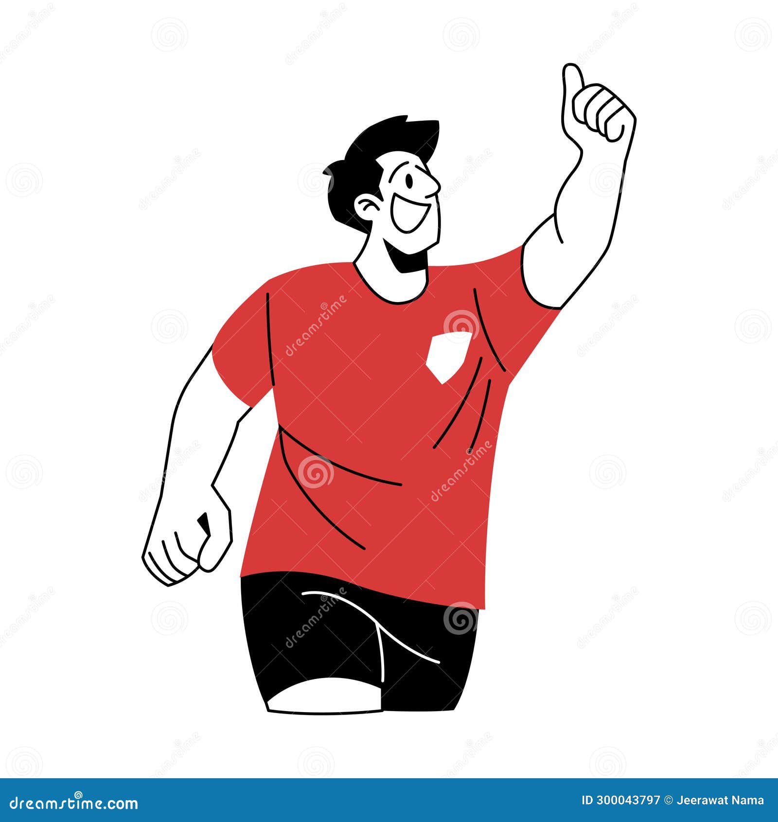 Soccer Player Celebrates Scoring a Goal Vector Cartoon Illustration ...