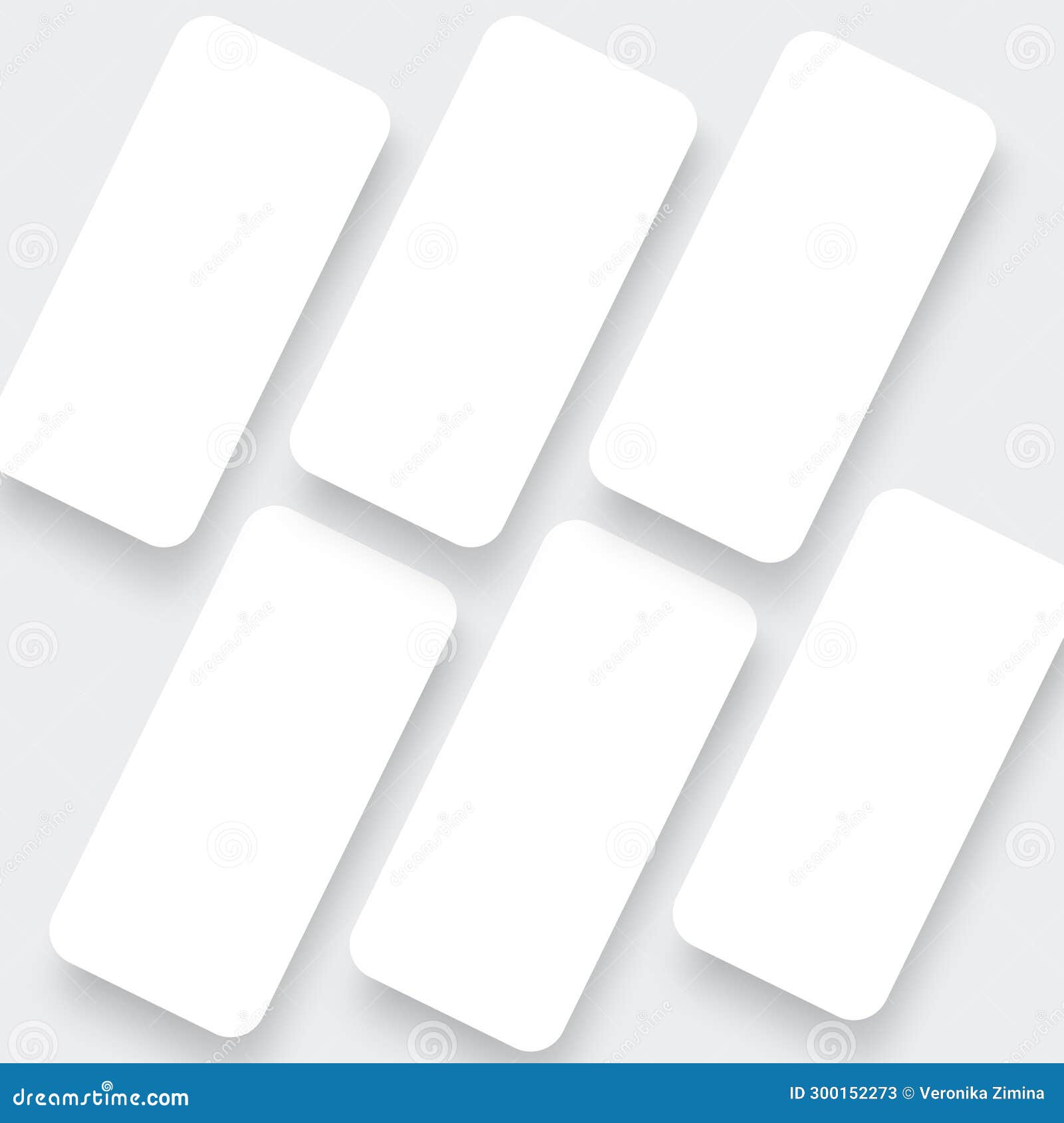 Blank Mobile App Screens Mockup, Isolated on White Background Stock ...