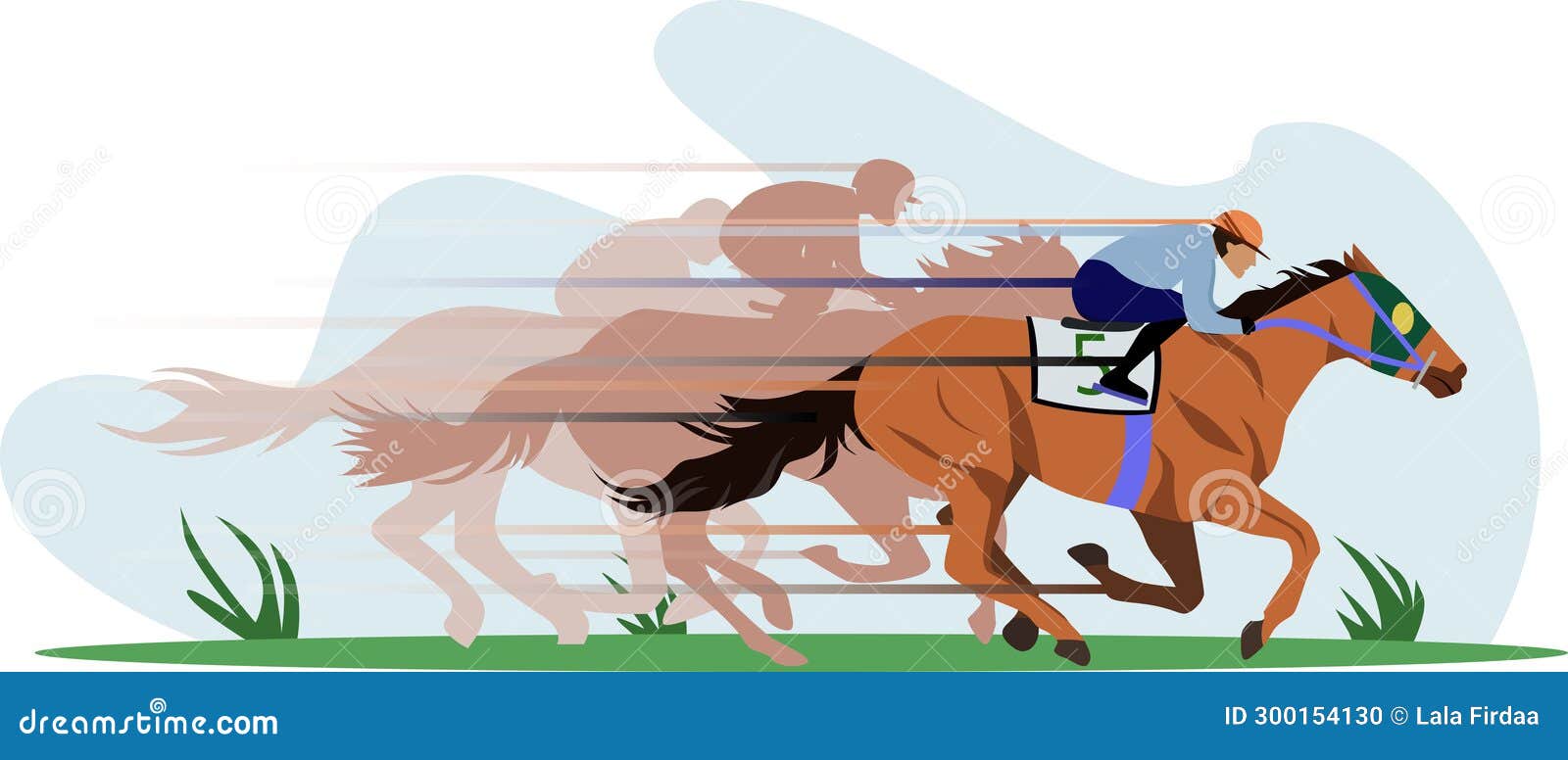 Horse Racing or Hippodrome Sport Vector Graphic Illustration Stock ...