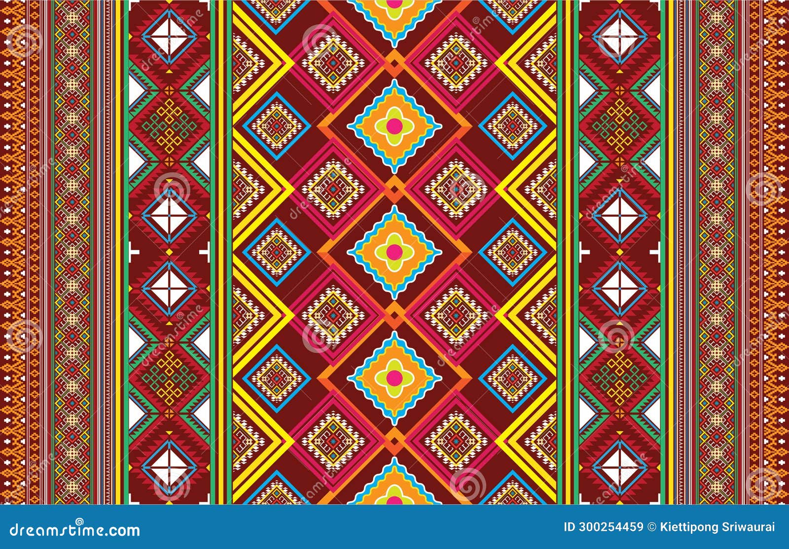 Tribal Ethnic Themes Geometric Seamless Background with a Peruvian ...