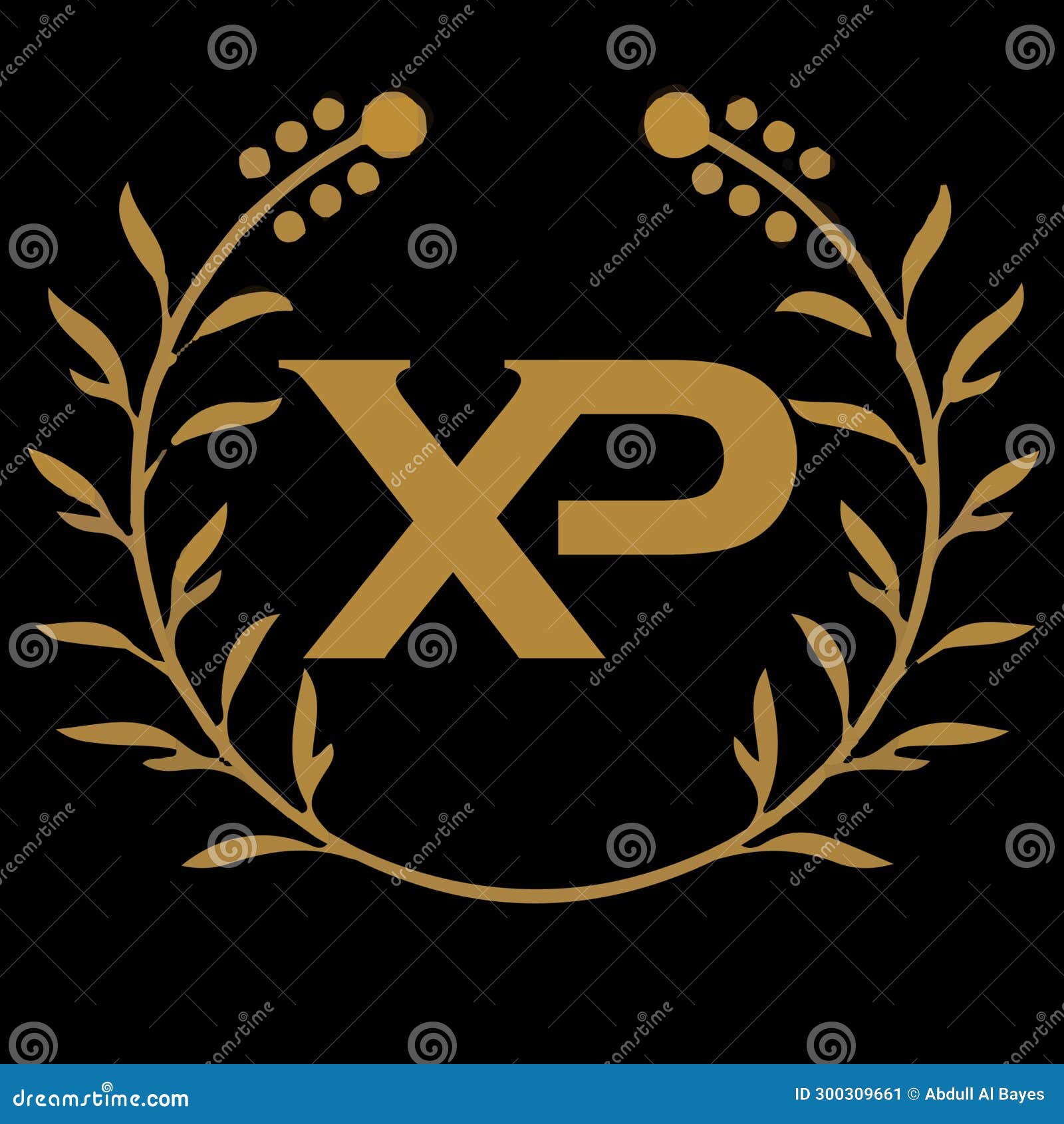 XP Letter Branding Logo Design with a LeAF Stock Vector - Illustration ...