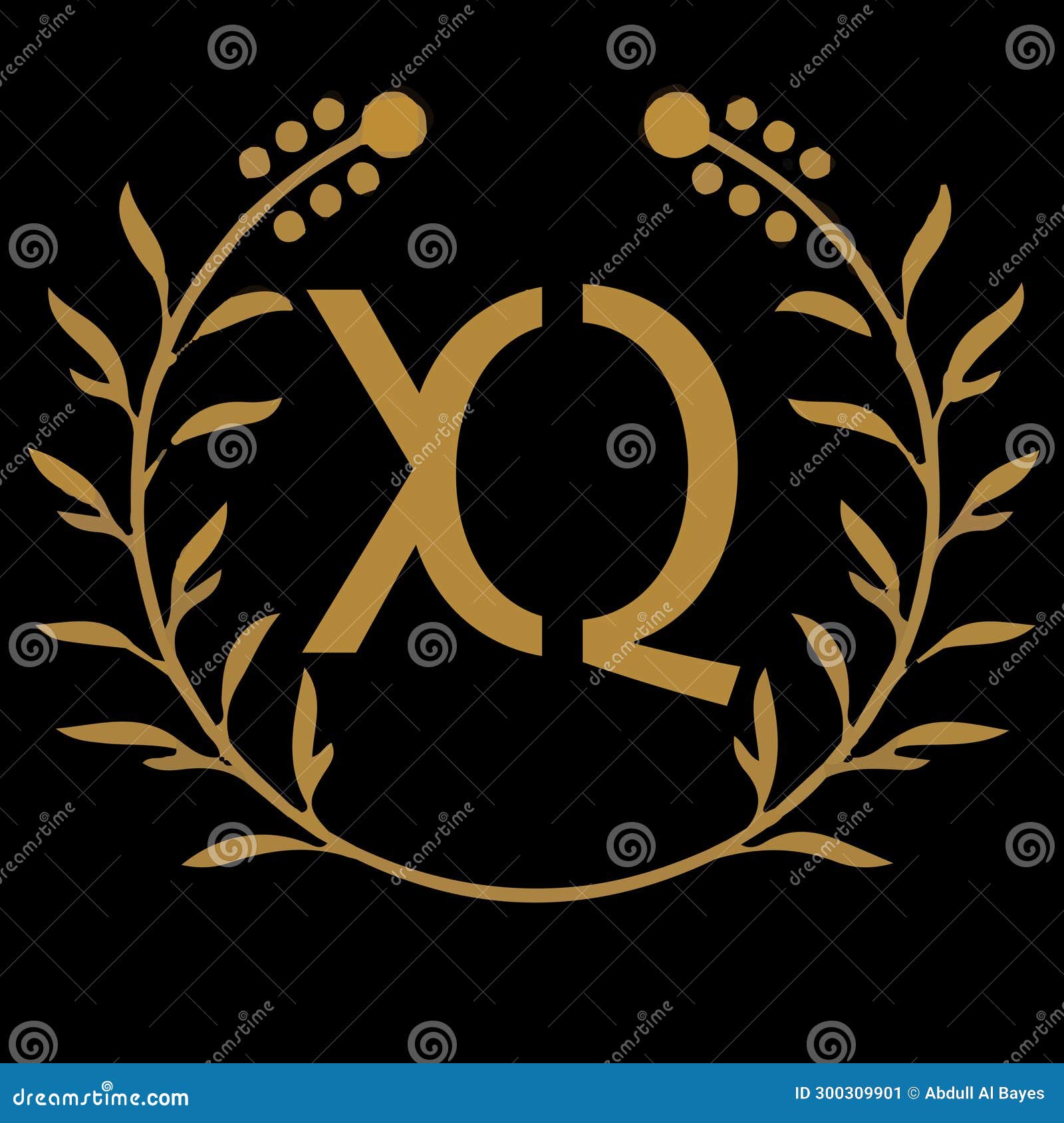 XQ Letter Branding Logo Design with a Leaf.. Stock Vector ...