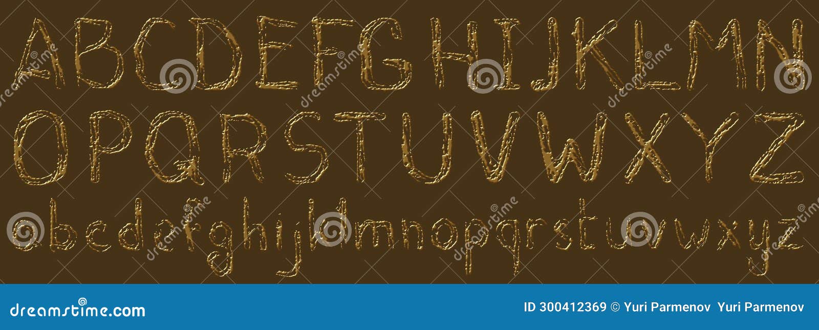 Engraving Alphabet. Set Of Letters And Numbers, Font In The Style Of ...