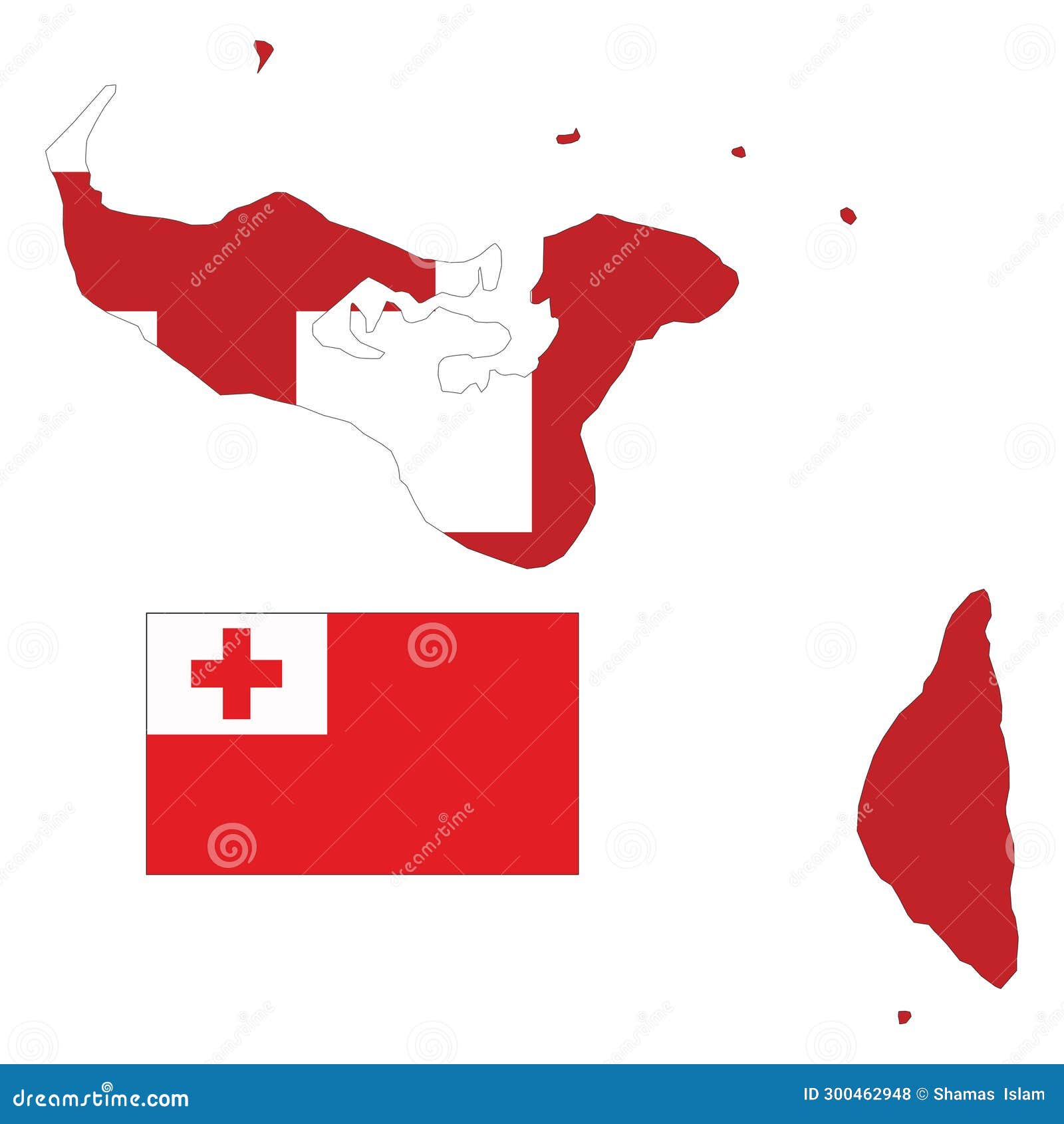 Tonga Map and Flag stock vector. Illustration of isolated - 300462948