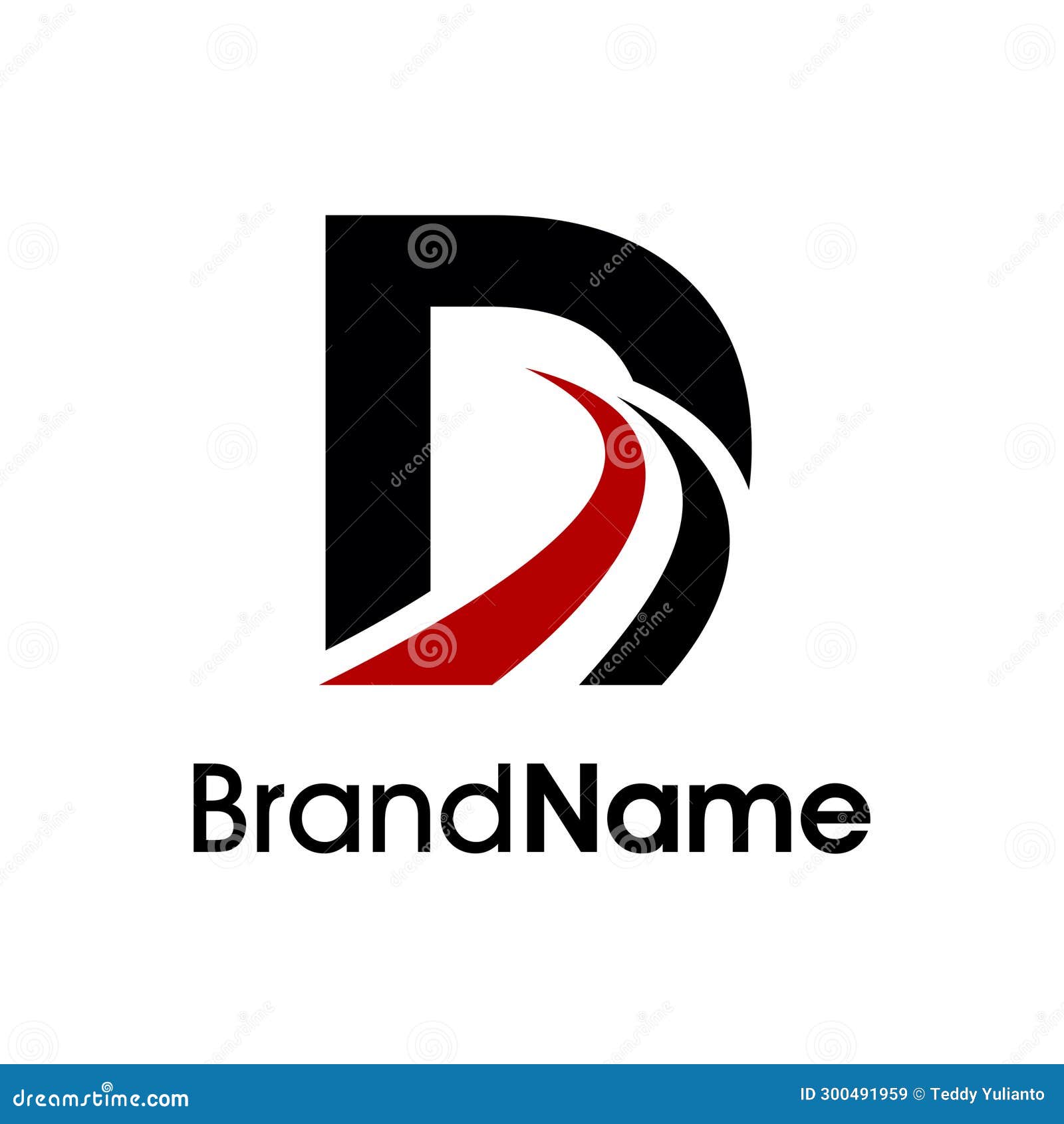 Simple Initial D Road Logo stock vector. Illustration of destination ...