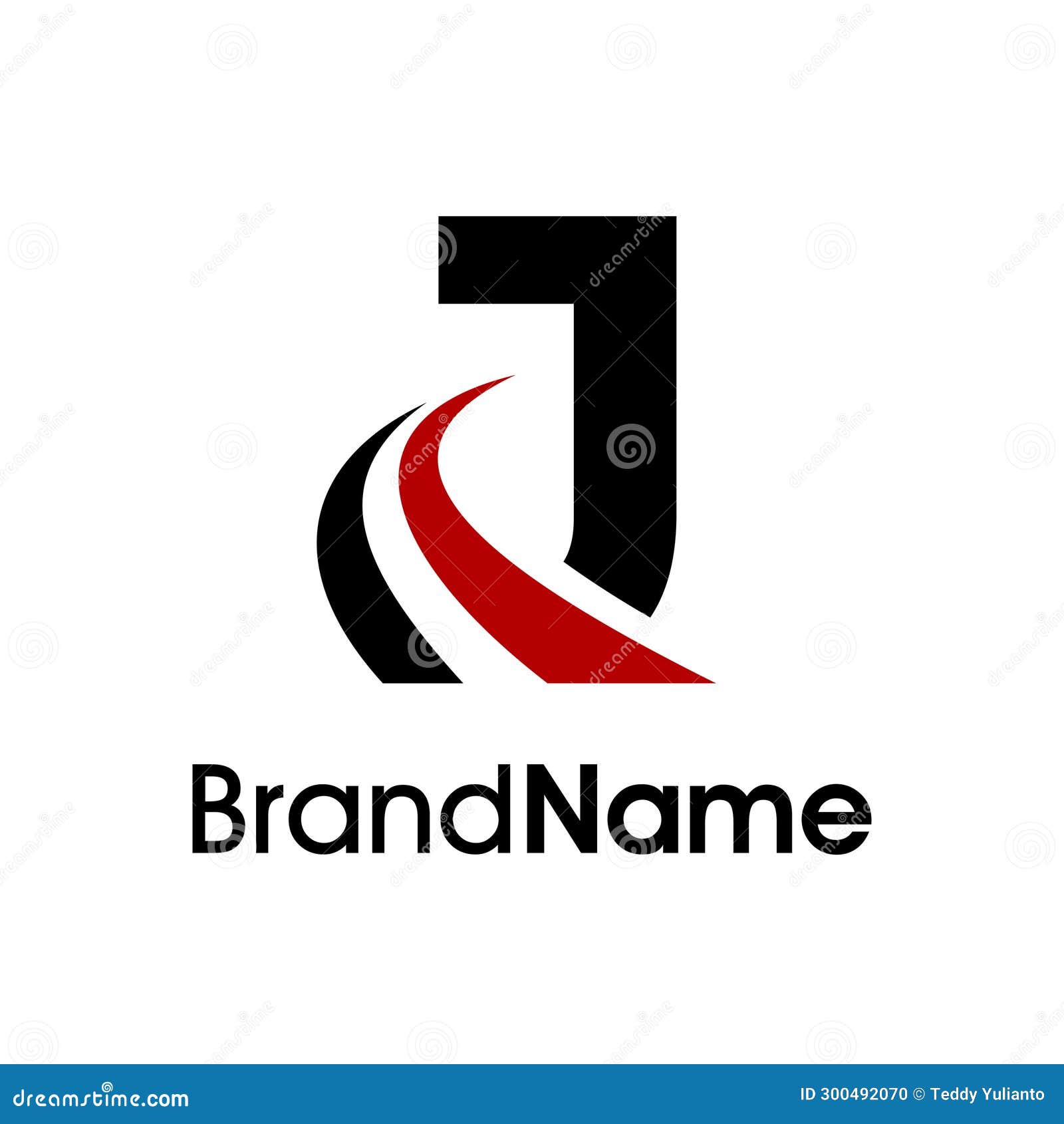 Simple Initial J Road Logo stock vector. Illustration of brand - 300492070