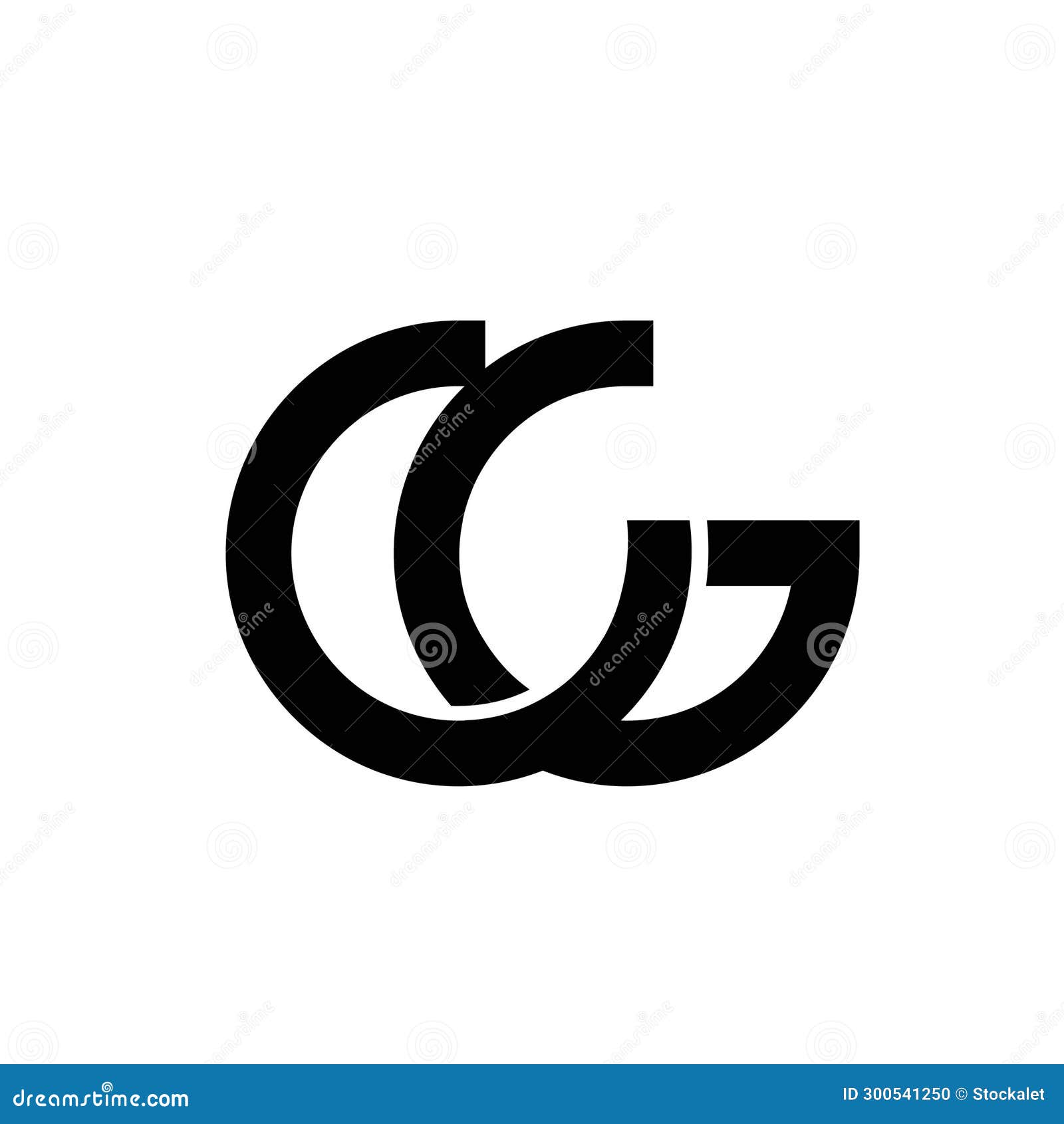 CG, GC Monogram Logo Signature Icon. Intertwined Alphabet Initials ...